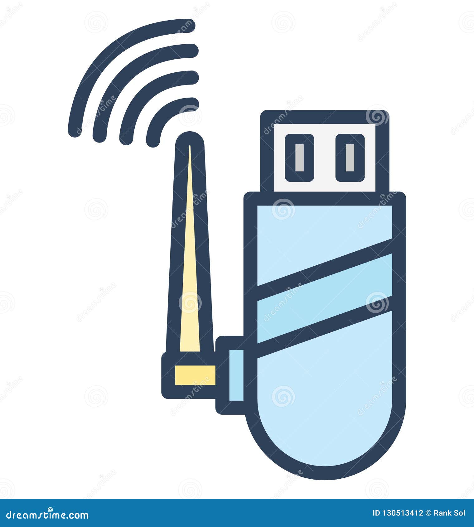 Usb Adapter, Usb Internet Isolated Vector Icon that Can Be Easily ...