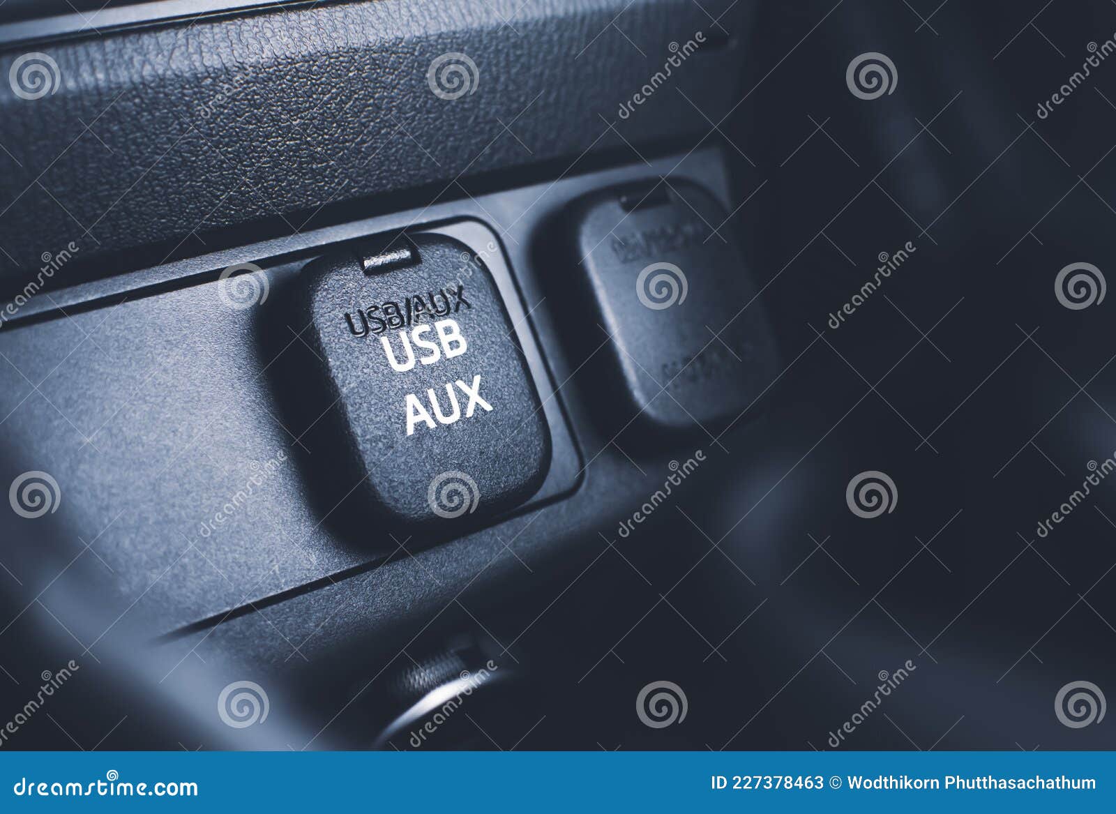 USB and AUX Port Connector in Car Stock Image - Image of energy ...