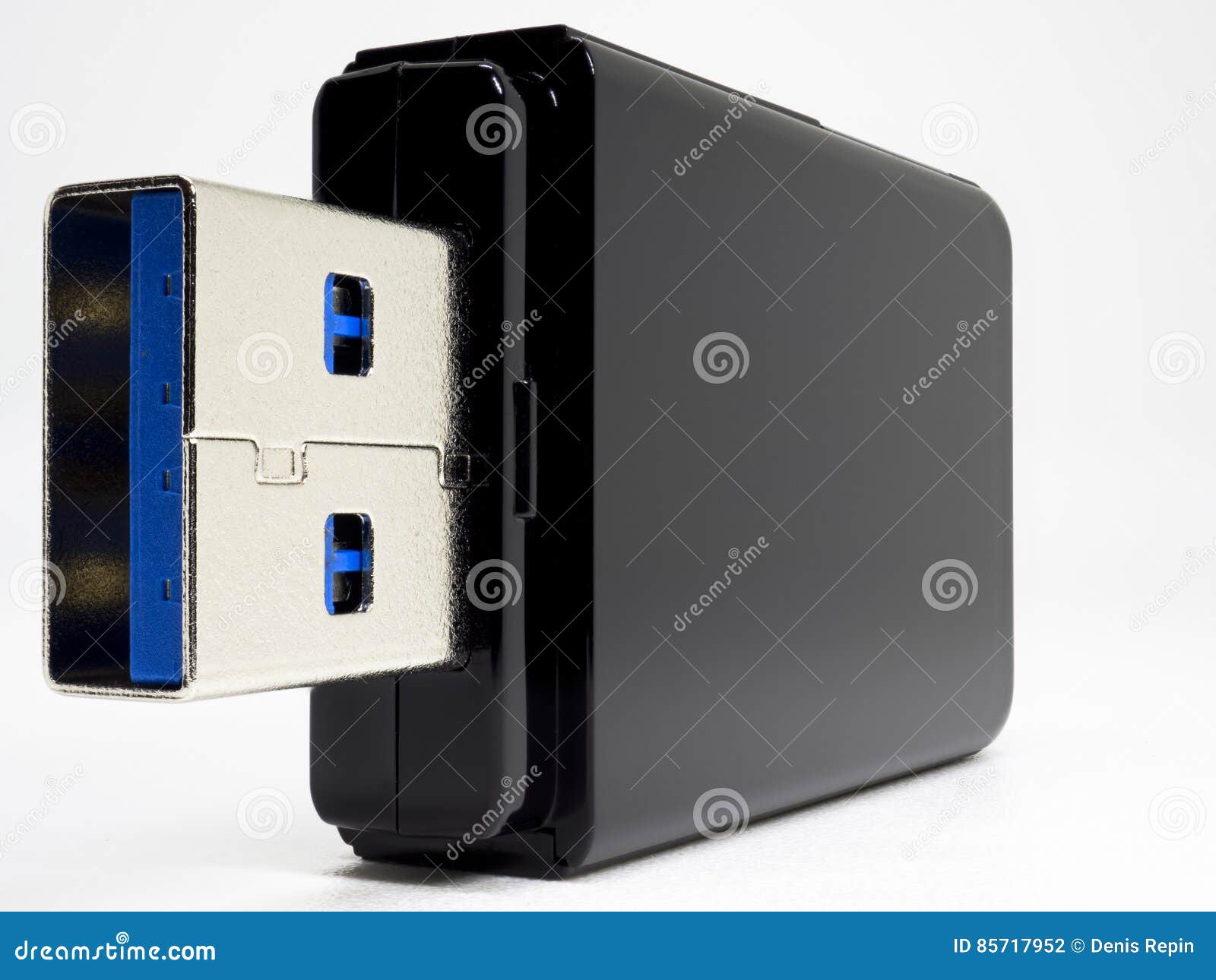 Usb 3 Blue Flash Drive Hub Closeup Stock Photo - Image of facade ...
