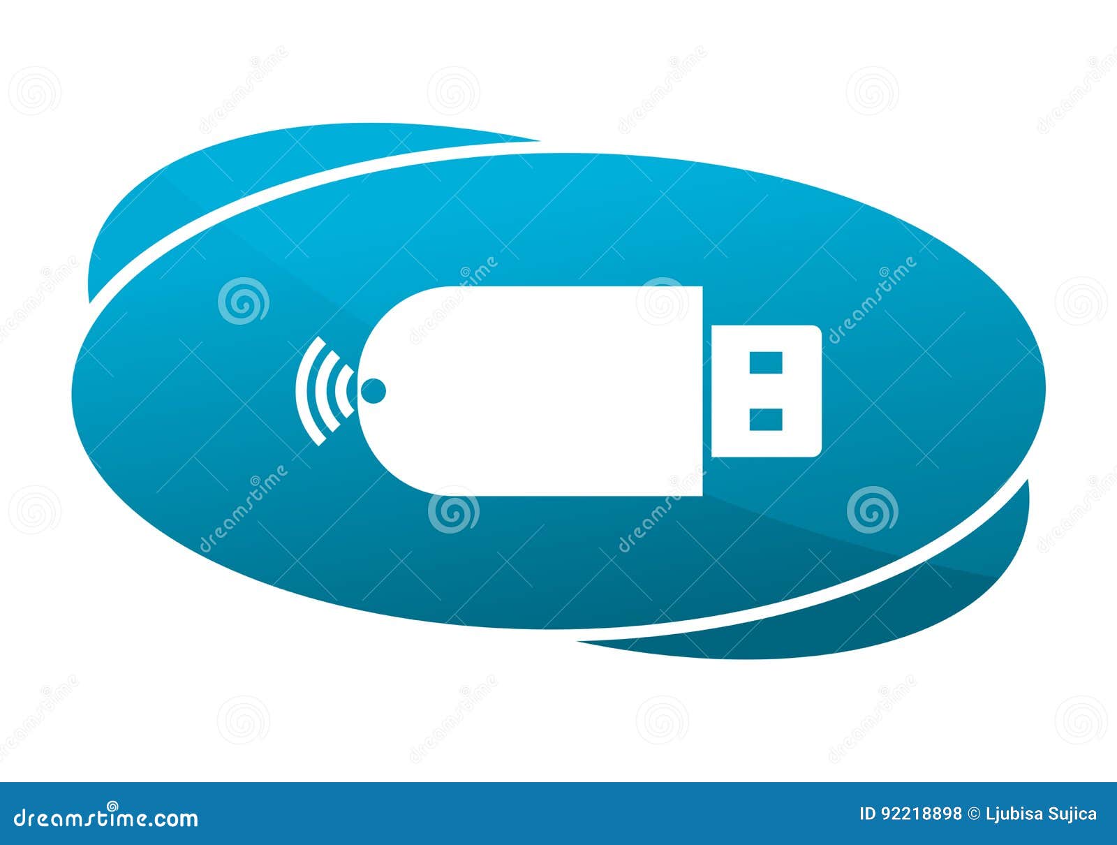 USB blue icon stock vector. Illustration of connector - 92218898