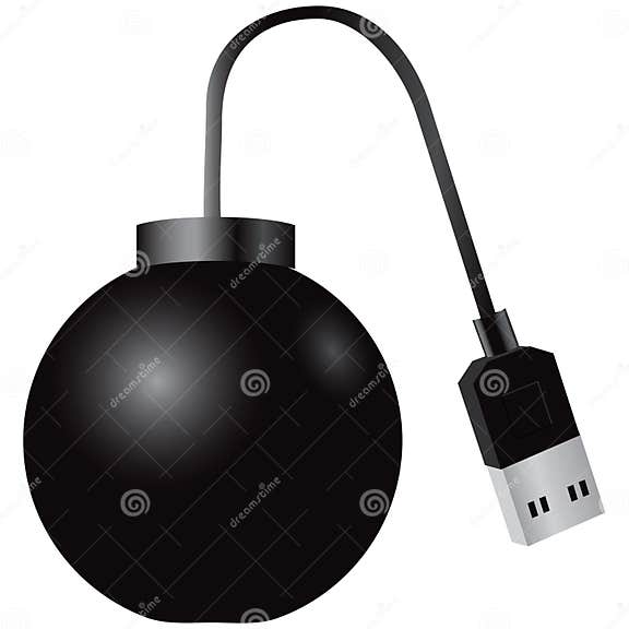USB bomb stock vector. Illustration of stee, explosives - 26607910