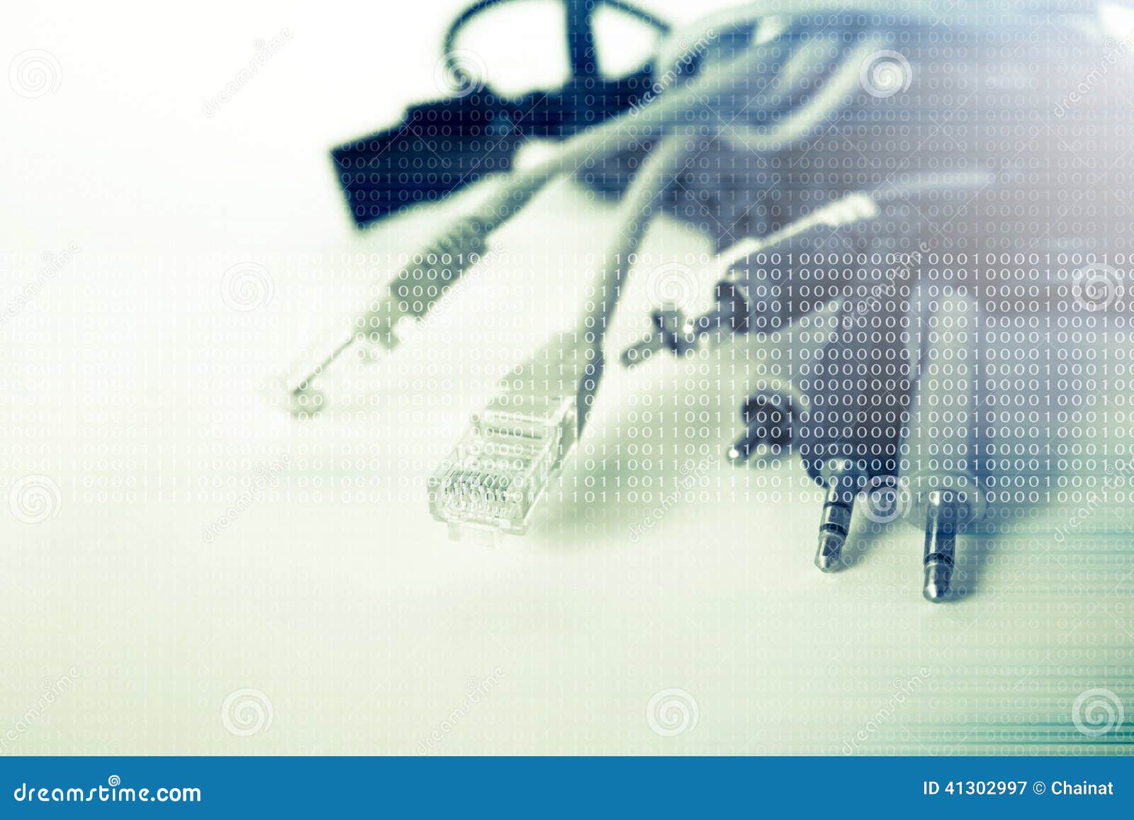 Usb Cable and Av Connector Background Series Stock Image - Image of ...