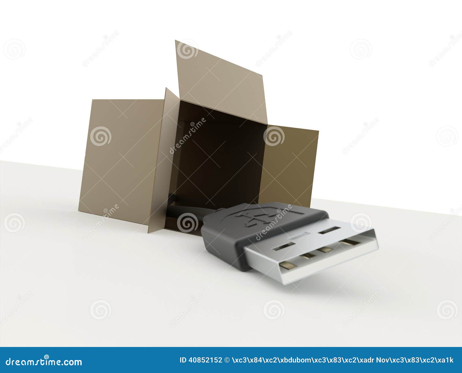 USB cable with box stock illustration. Illustration of computer - 40852152