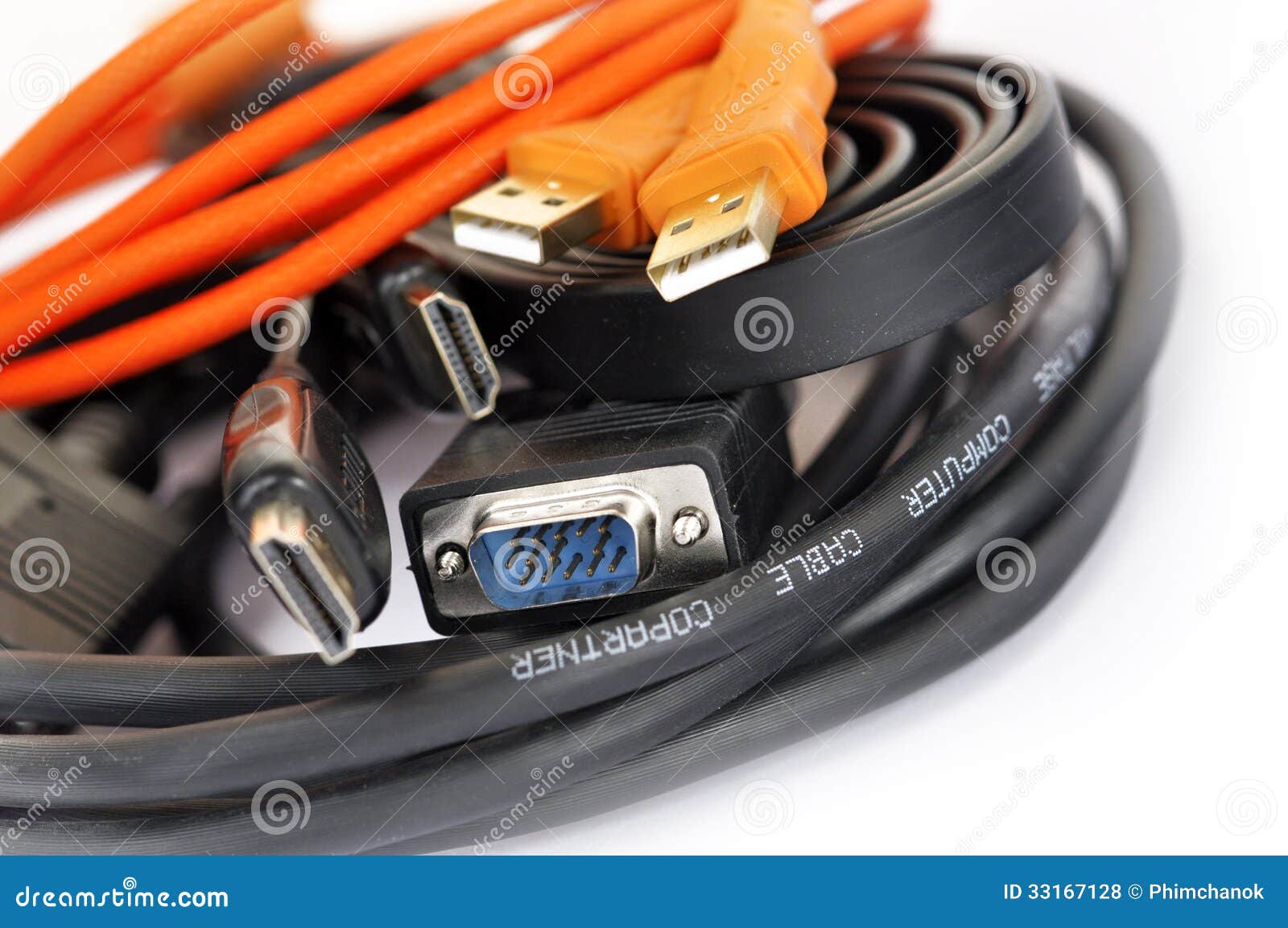 USB cable stock photo. Image of peripheral, information - 33167128