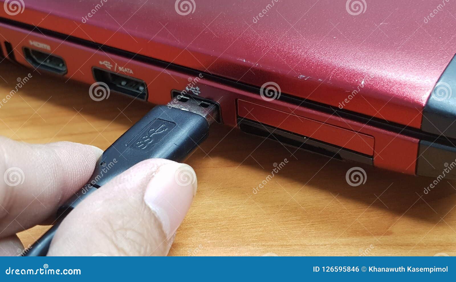 USB cable connected stock photo. Image of connected - 126595846