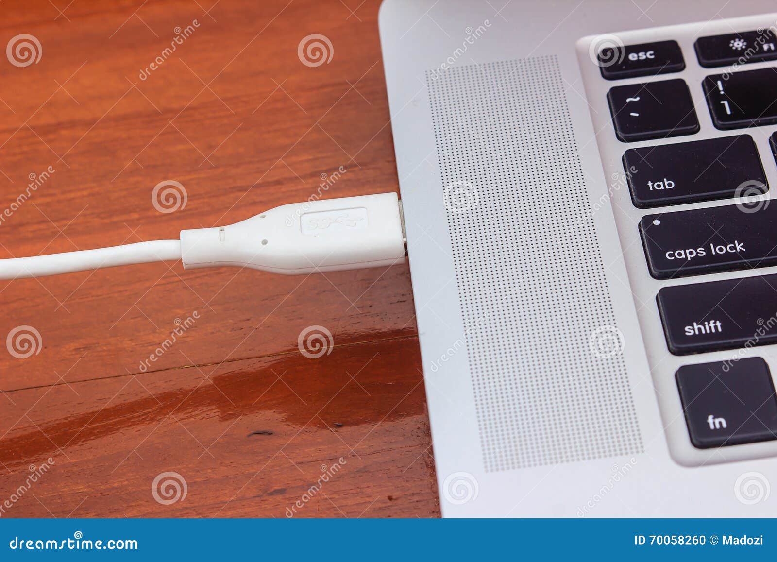 USB cable connecting stock photo. Image of equipment - 70058260