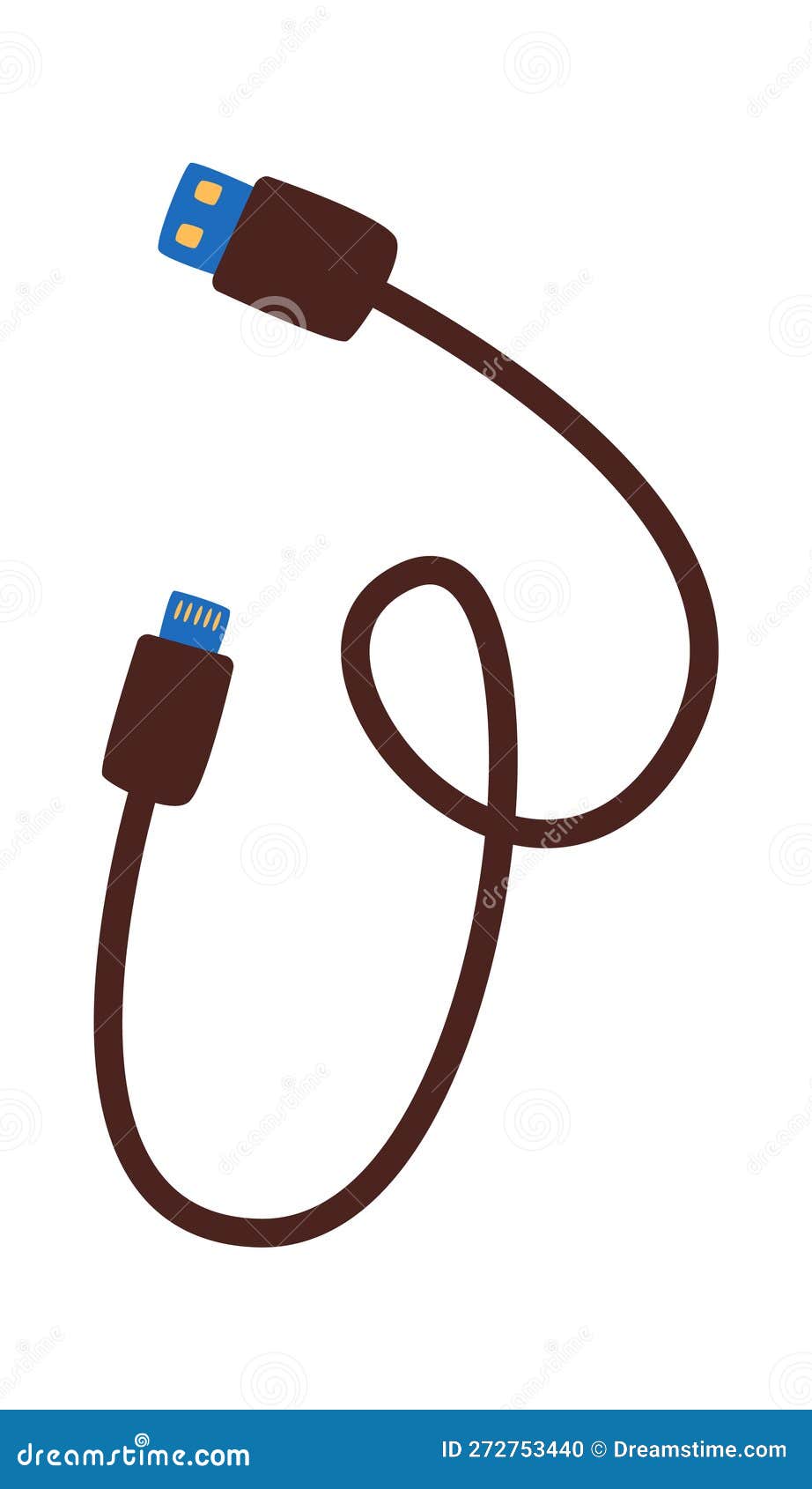 USB cable connection stock vector. Illustration of device - 272753440