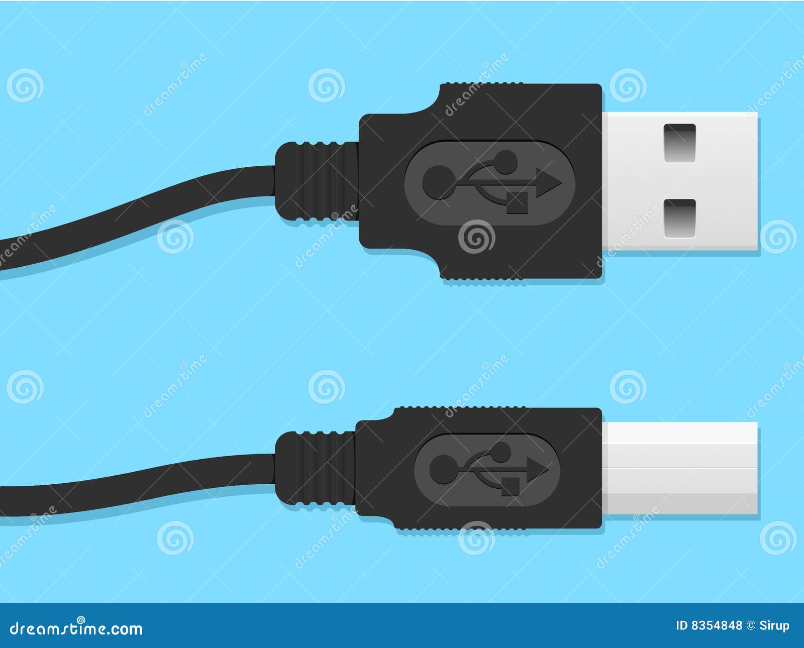 Usb Cable And Av Connector Background Series Stock Photography ...