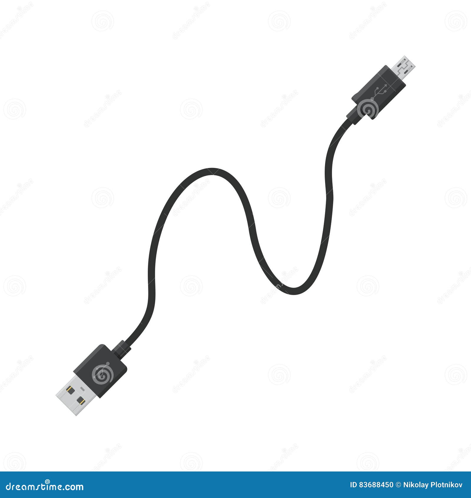 Usb Cable Clip Art Cables Usb Stock Illustrations – 1,356 Cables Usb