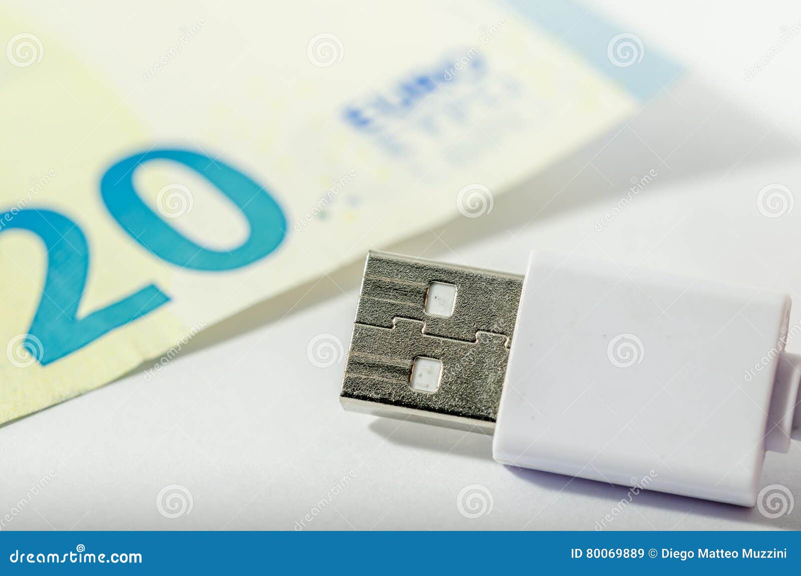 Usb cable and euro stock image. Image of computer, accessory - 80069889