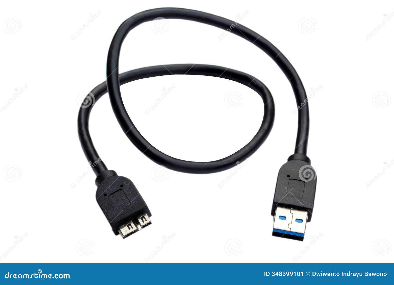 USB Cable for External Hard Drive Stock Image - Image of isolated ...