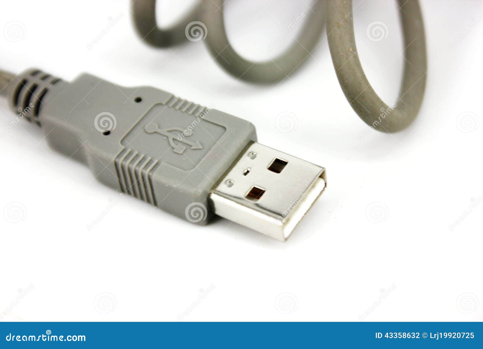Usb cable stock photo. Image of chrome, connection, apple - 43358632