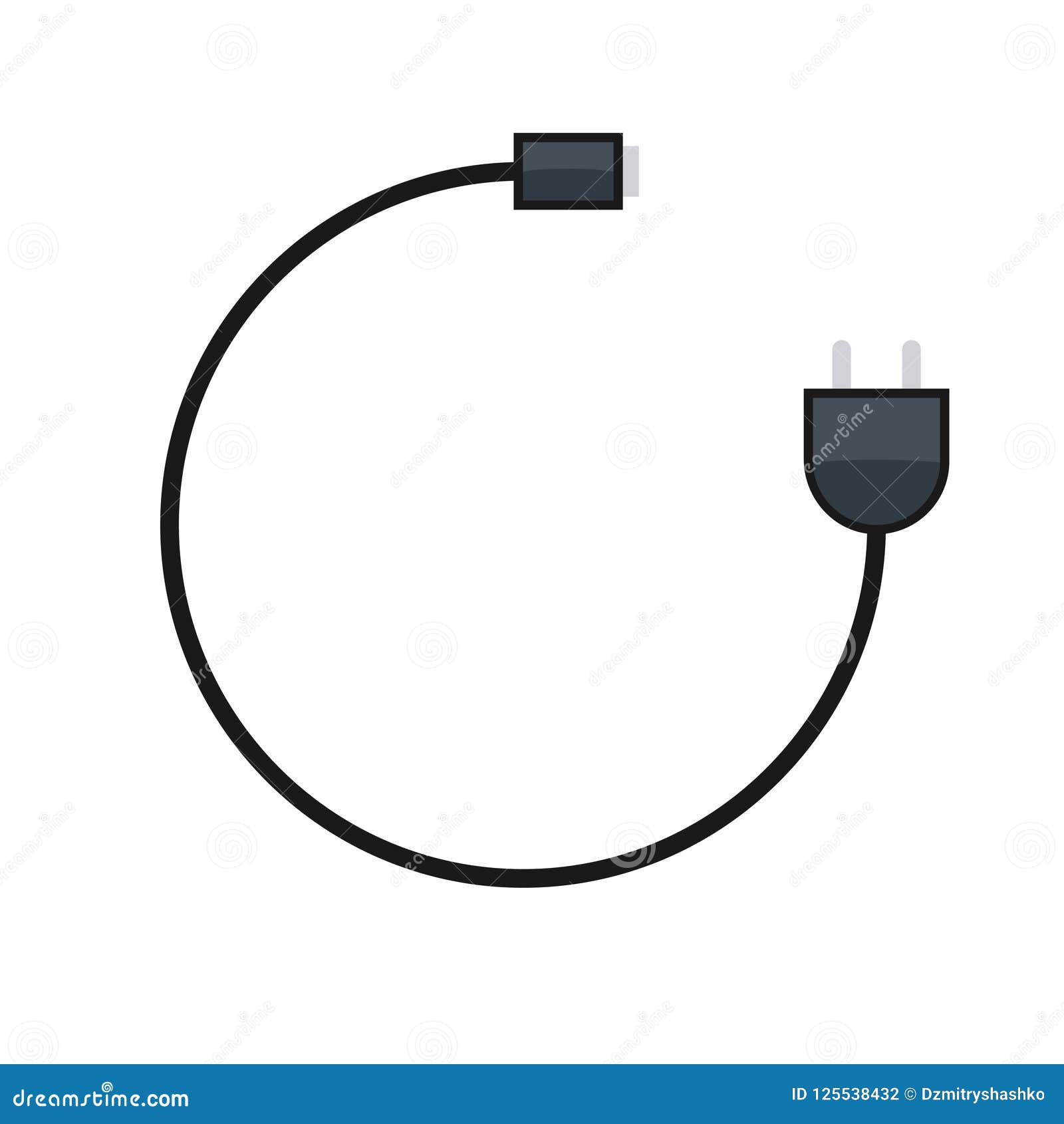 Usb Cable Icon In Comic Style. Electric Charger Vector Cartoon ...