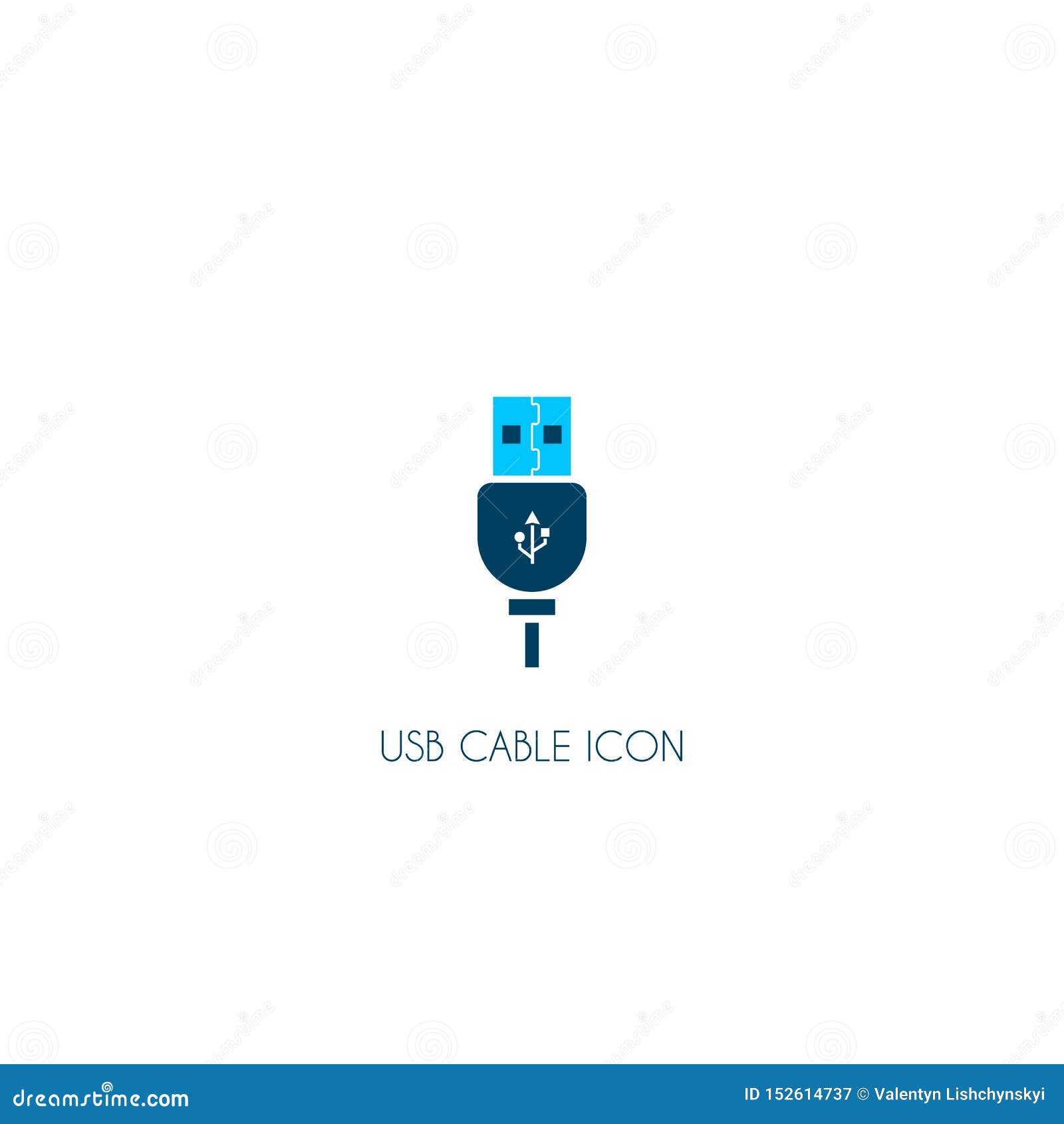 Usb Cable Icon. Vector Symbol Isolated on White Background Stock ...