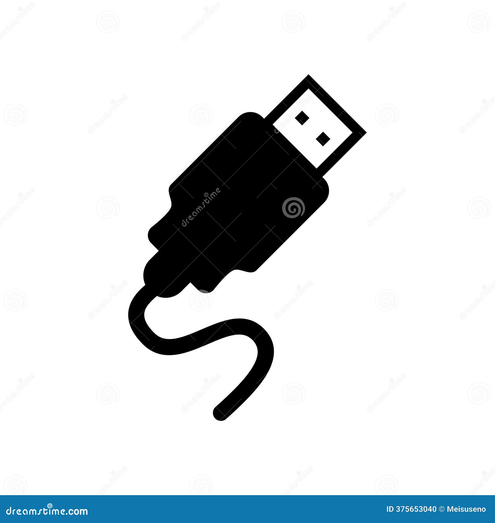 USB Cable Icon Vector Illustration | CartoonDealer.com #125538432