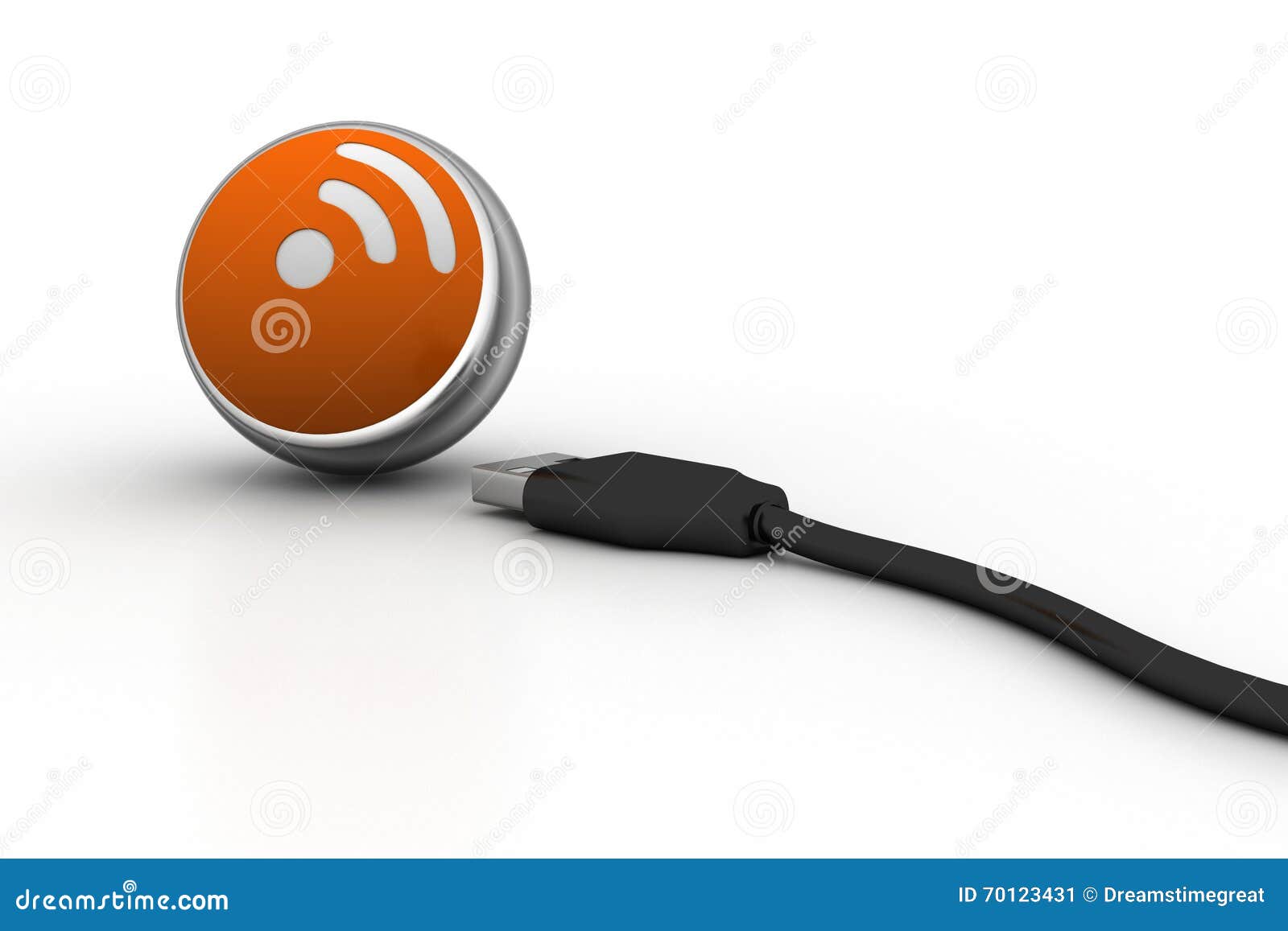 USB Cable with Internet Sign Stock Illustration - Illustration of ...