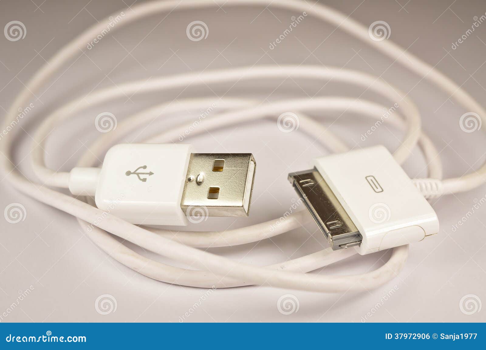 USB Cable - iPod charger stock photo. Image of flash - 37972906