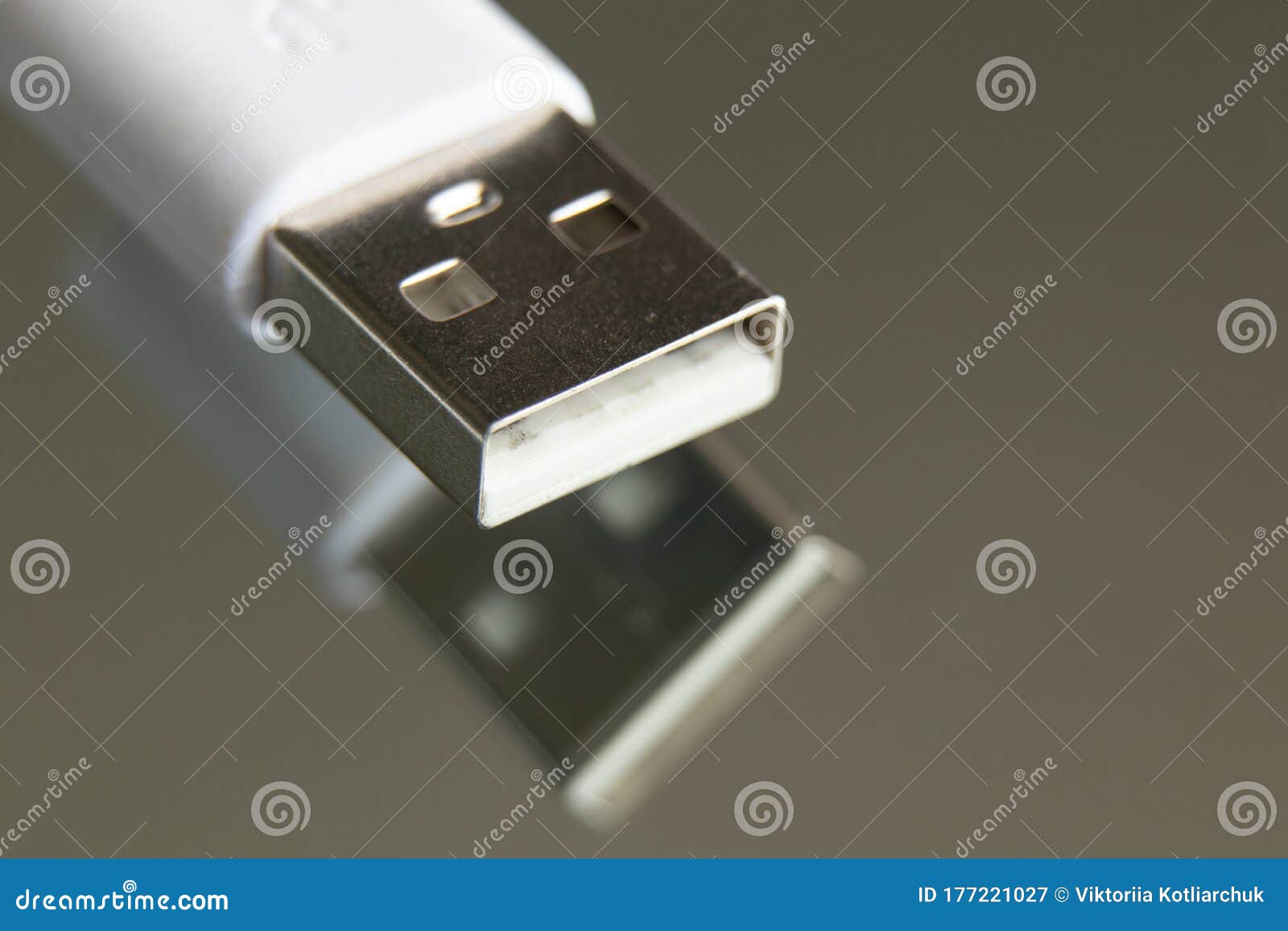 Usb Cable on an Isolated Background Macro Photo Stock Image - Image of ...