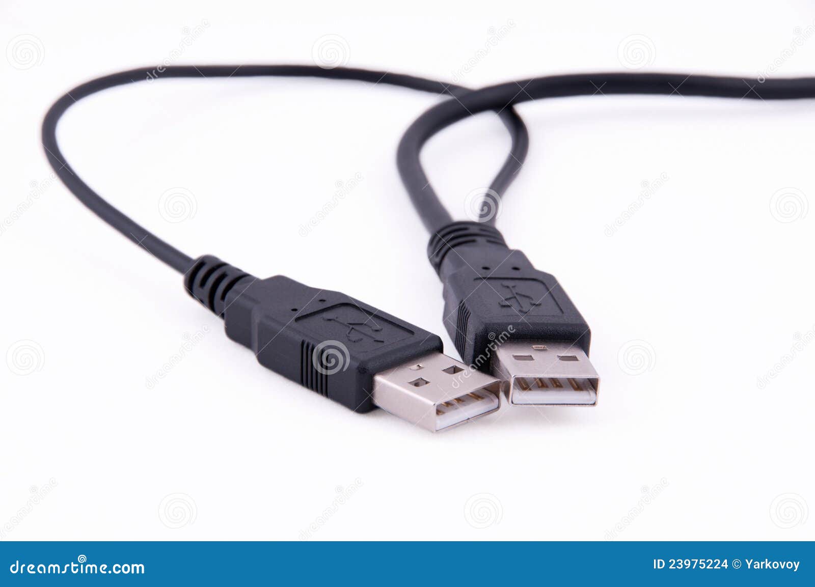 USB Cable Isolated on White Stock Photo - Image of cord, connector ...