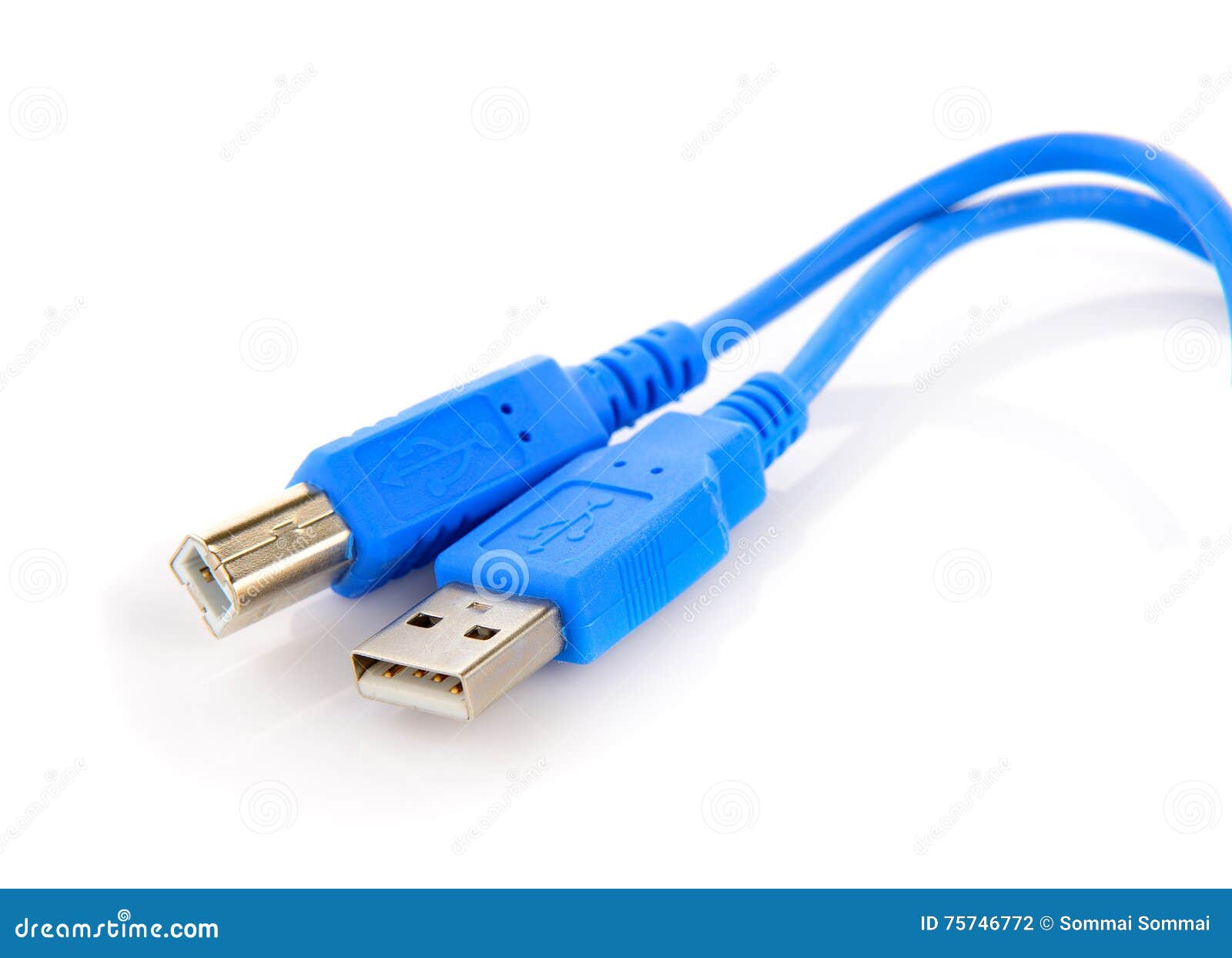 USB cable isolated stock photo. Image of data, equipment - 75746772