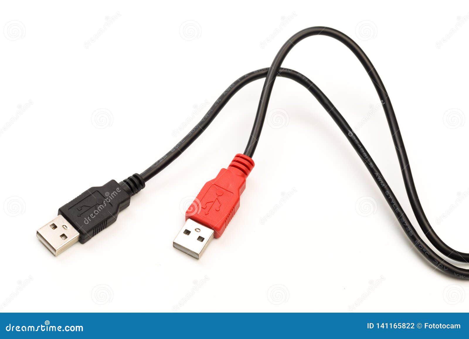 USB Cable Isolated on White Stock Photo - Image of jack, equipment ...