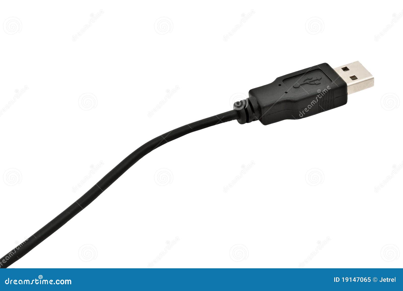 USB Cable. Isolated on White Background Stock Image - Image of isolated ...