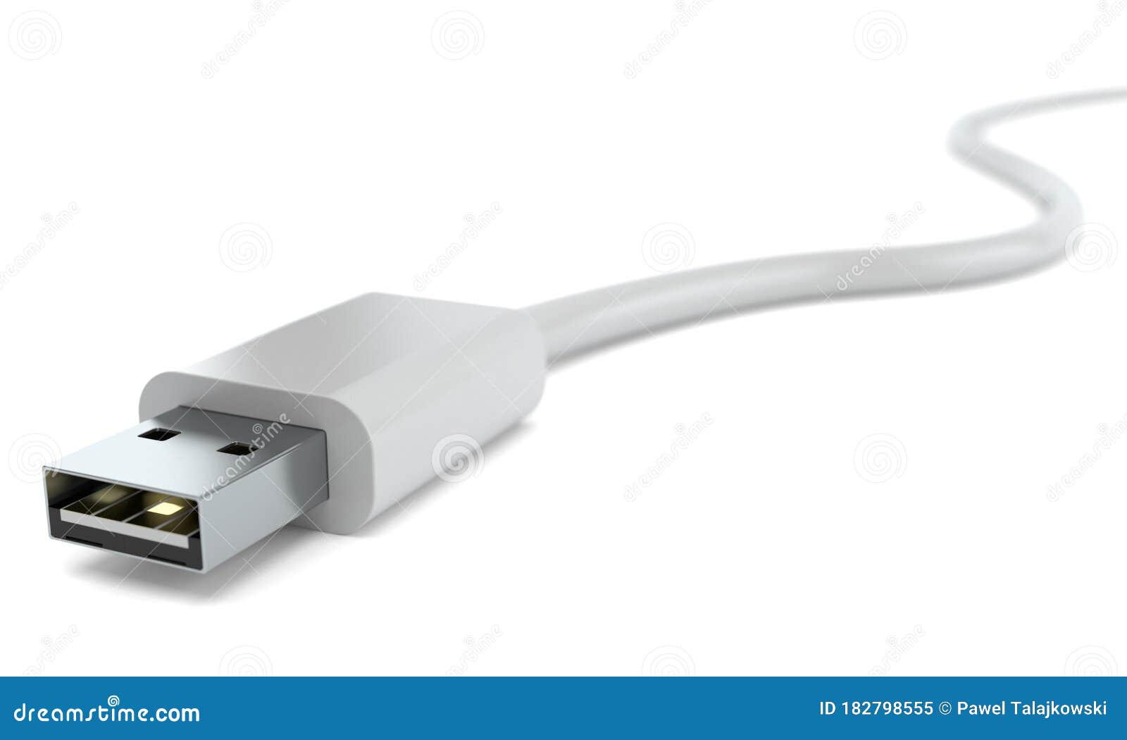 USB cable stock illustration. Illustration of tech, connect - 182798555