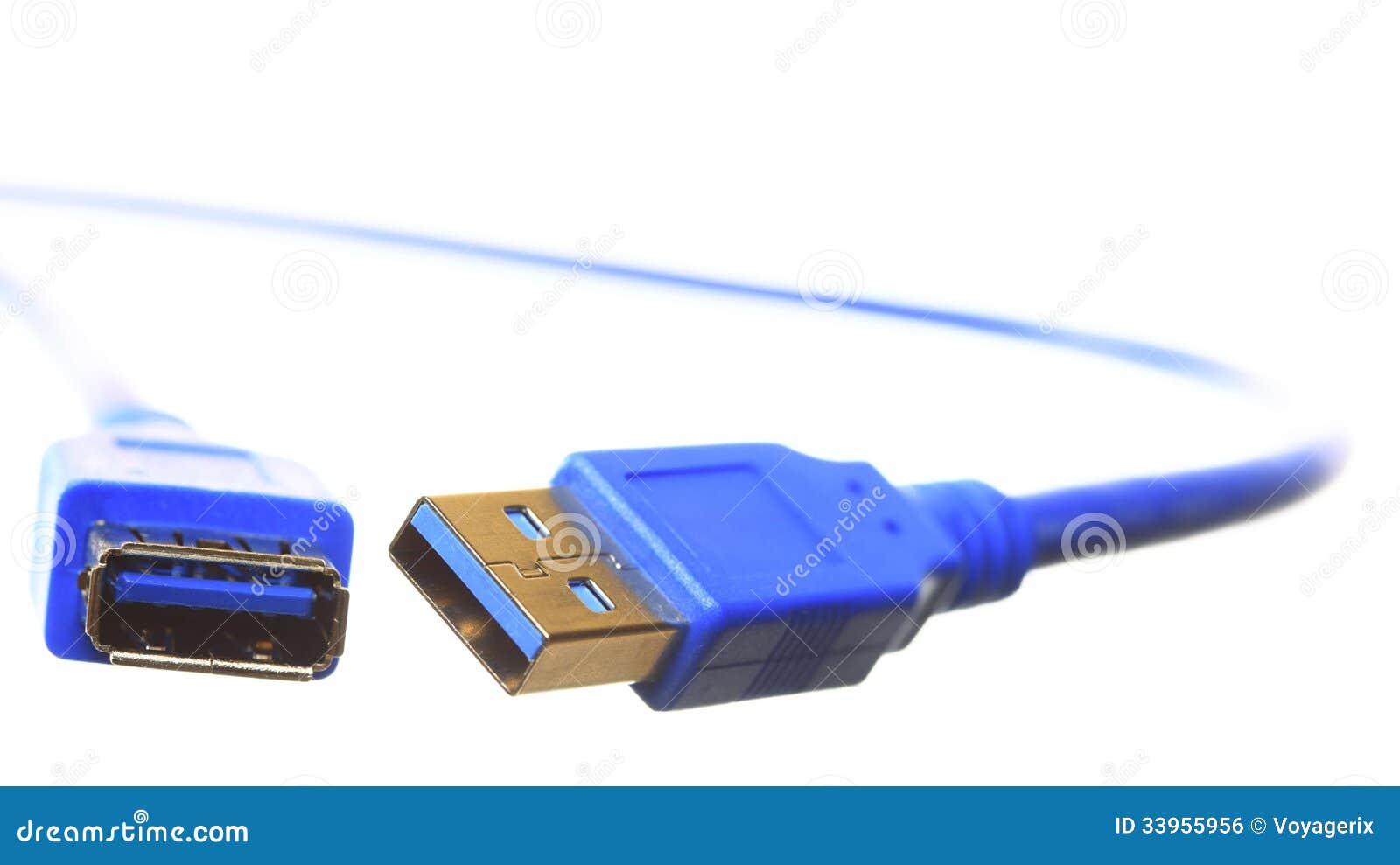 USB Cable Isolated on White Stock Photo - Image of standard, line: 33955956
