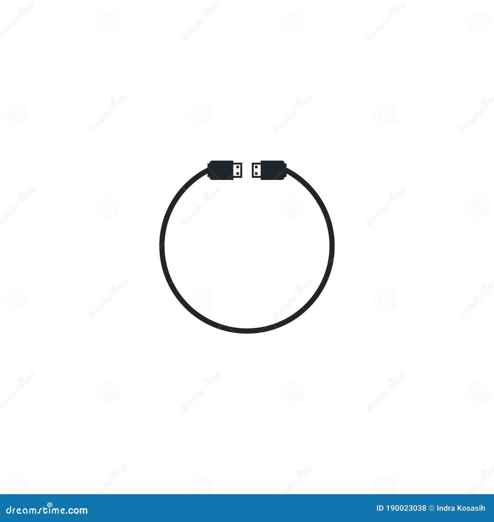 USB Cable Logo Vector Icon Illustration Stock Vector - Illustration of ...