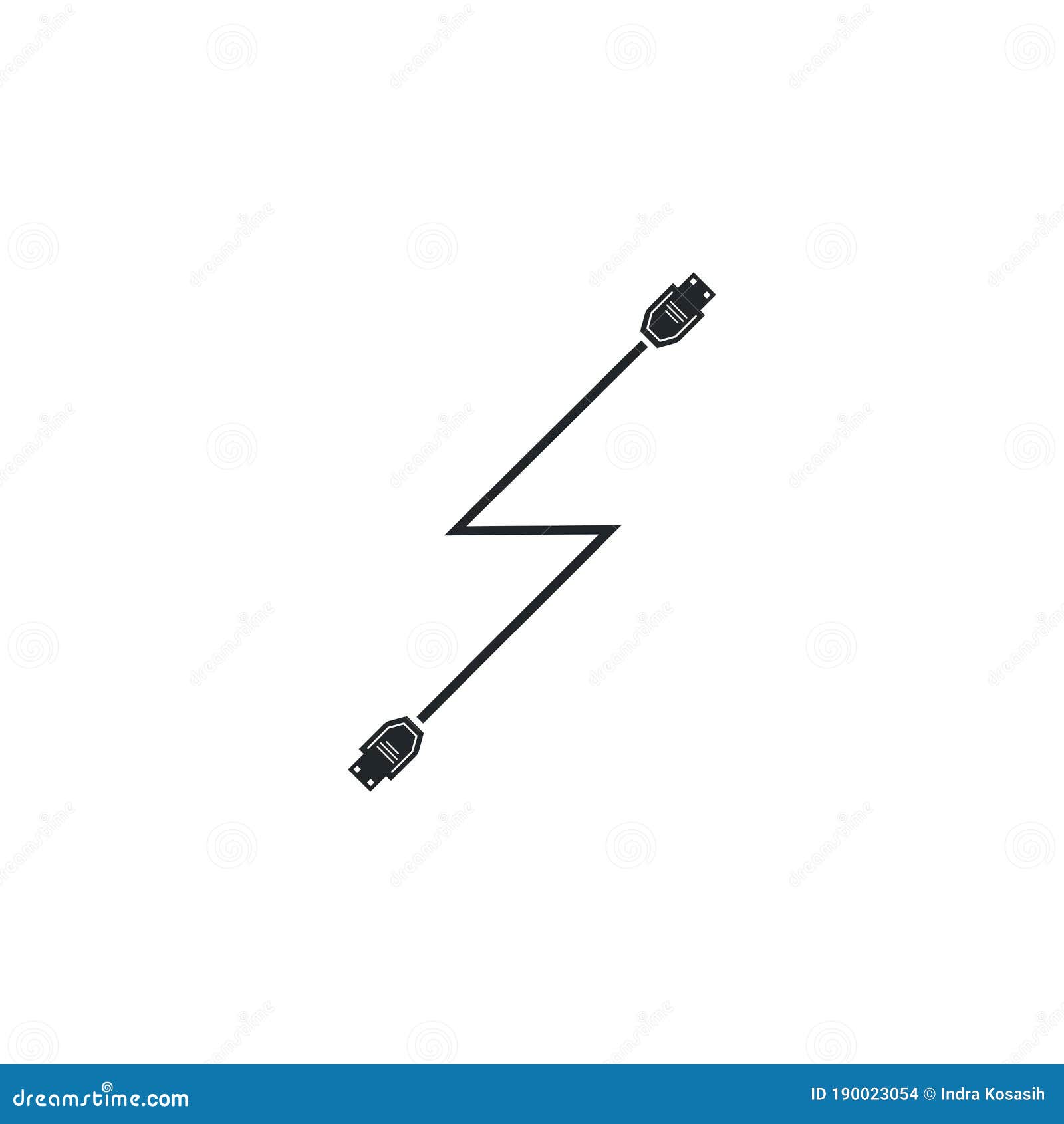 USB Cable Logo Vector Icon Illustration Stock Vector - Illustration of ...