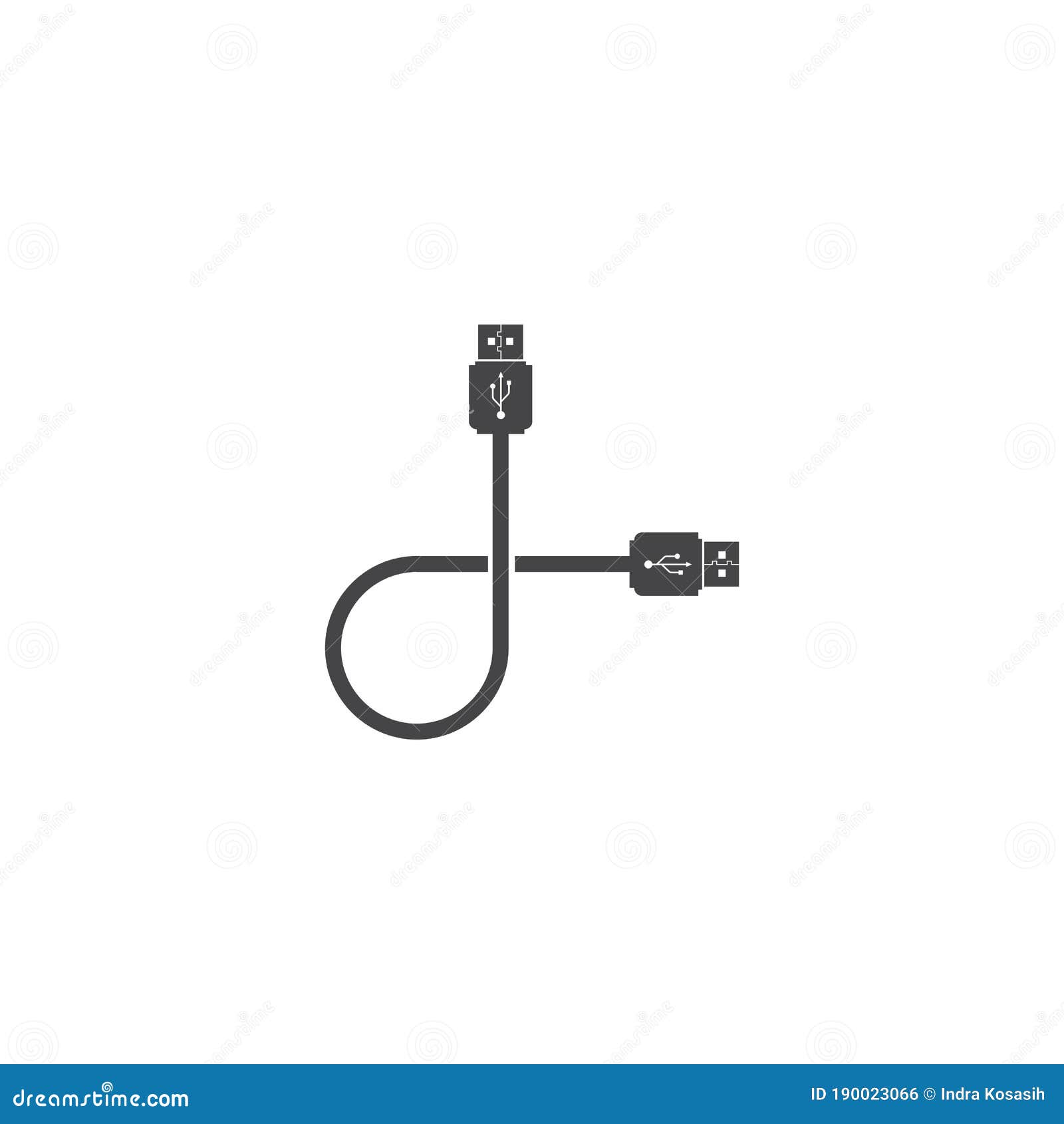 USB Cable Logo Vector Icon Illustration Stock Vector - Illustration of ...