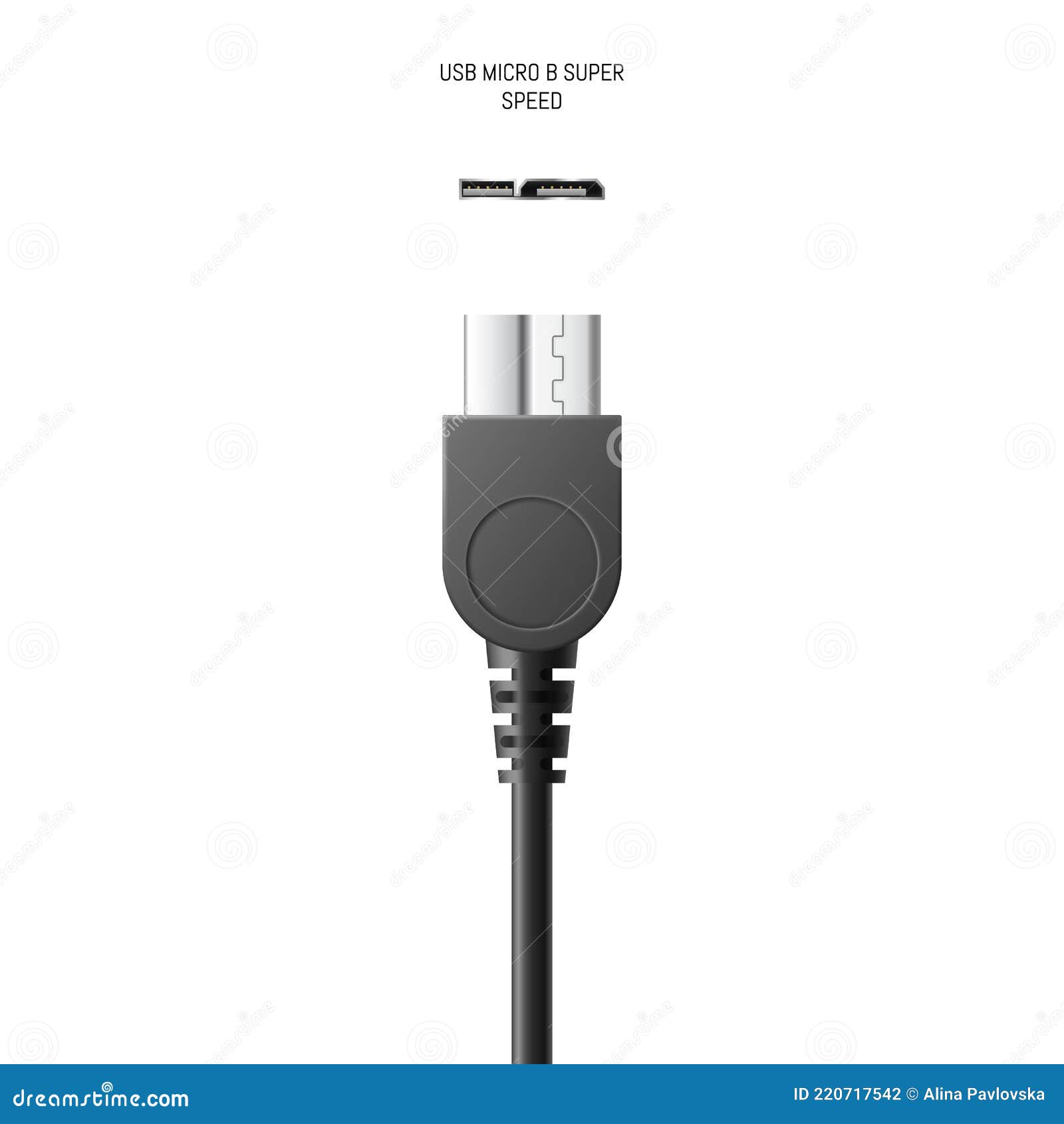 Usb Cable, Micro B Type of Connector or Charger for Mobile Devices ...