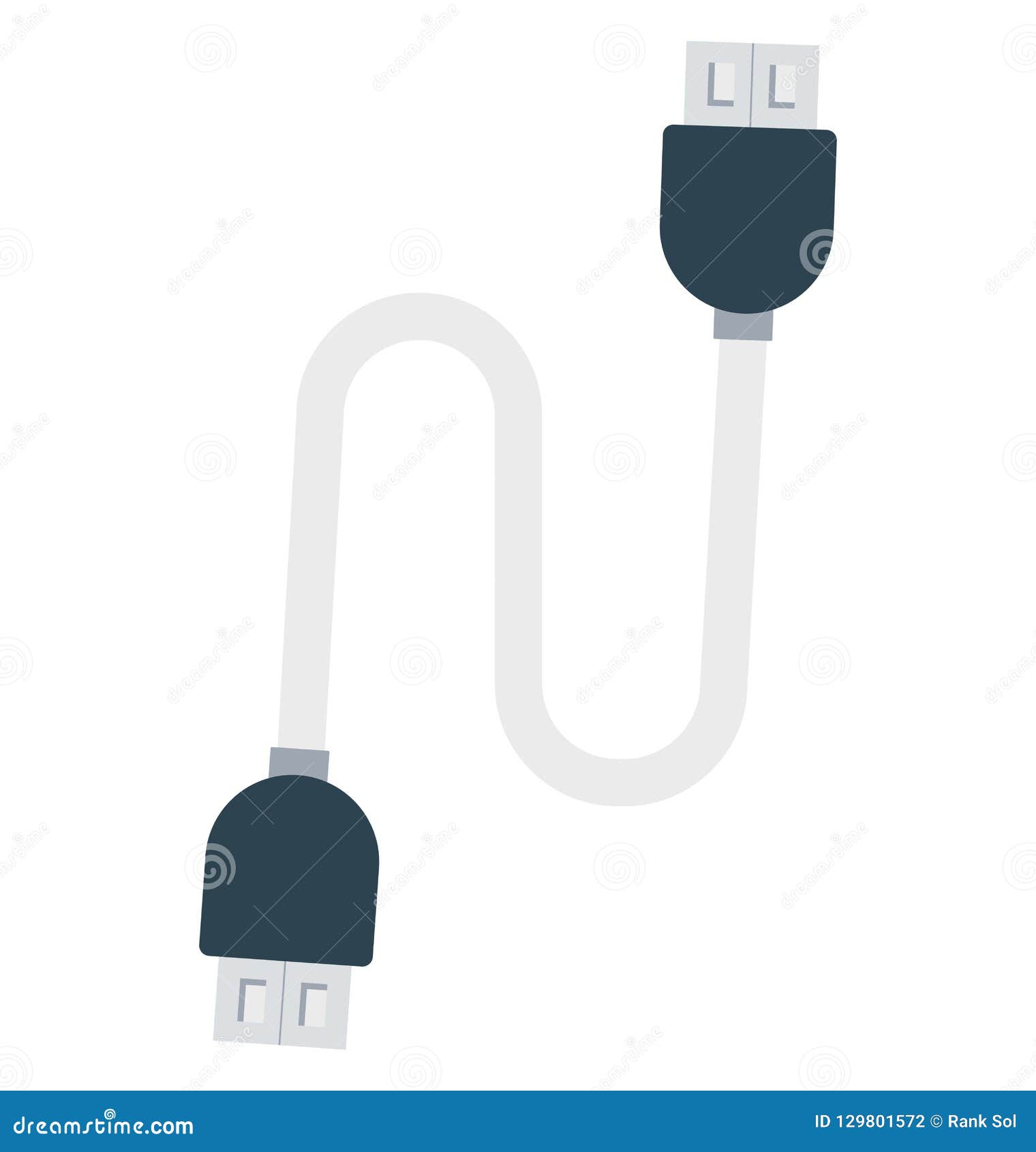 Usb Cable, Micro Usb, Isolated Vector Icons that Can Be Easily Modified ...