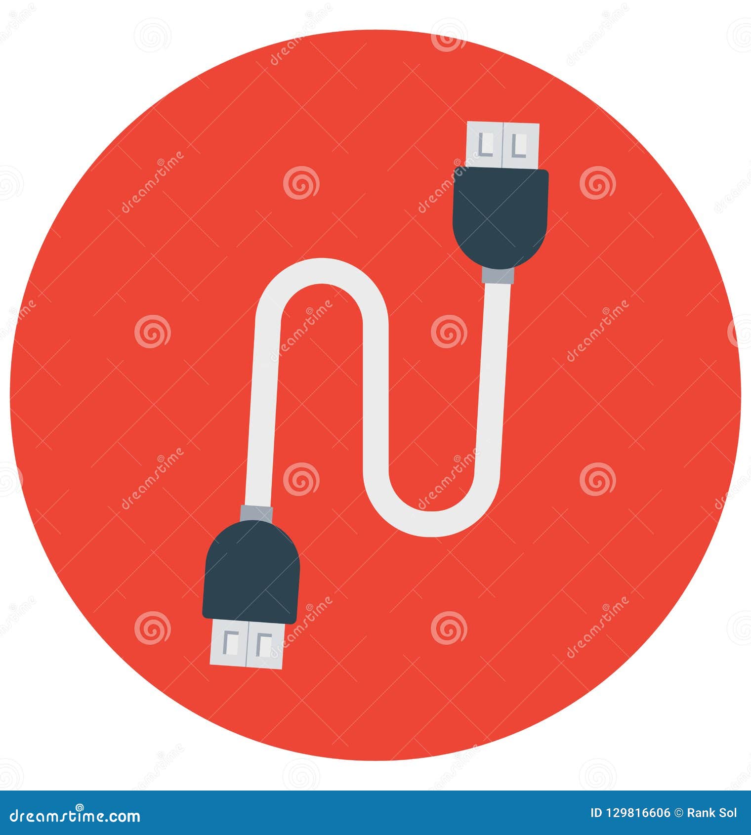 Usb Cable, Micro Usb, Isolated Vector Icons that Can Be Easily Modified ...