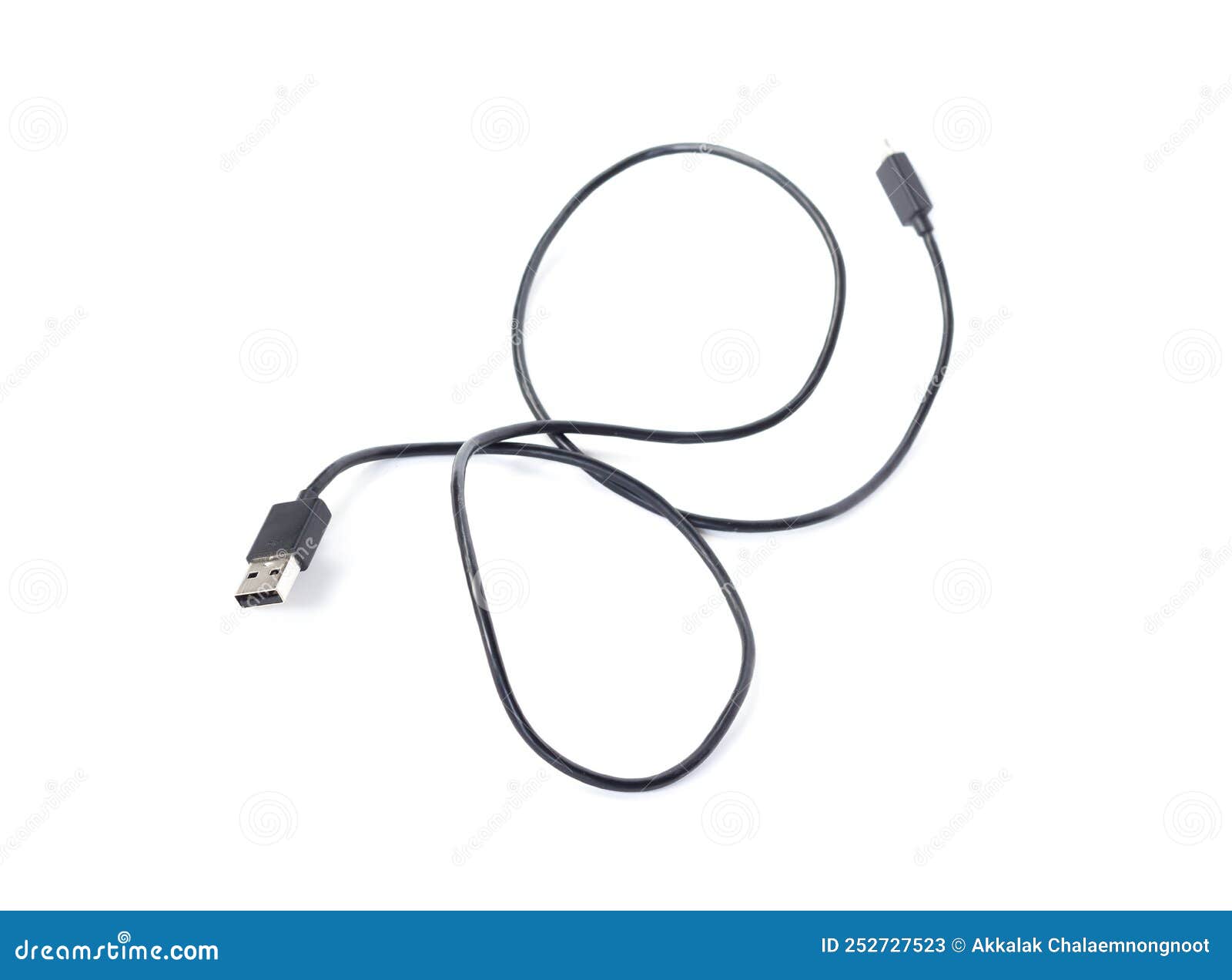 USB Cable Normal And Micro Isolated On White Stock Image ...
