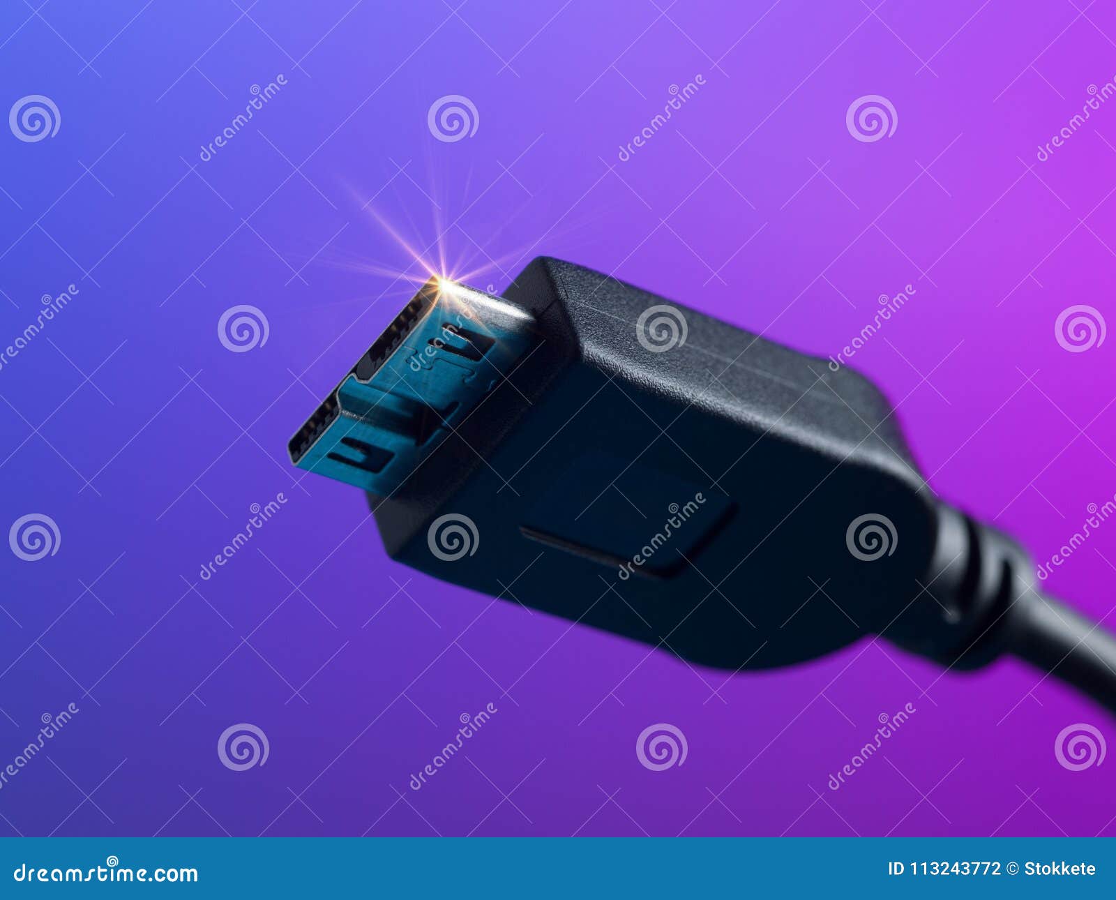 Usb cable plug close up stock photo. Image of colorful - 113243772