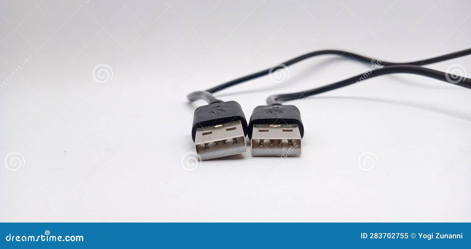 USB Cable Plug on White Background Stock Image - Image of contact ...