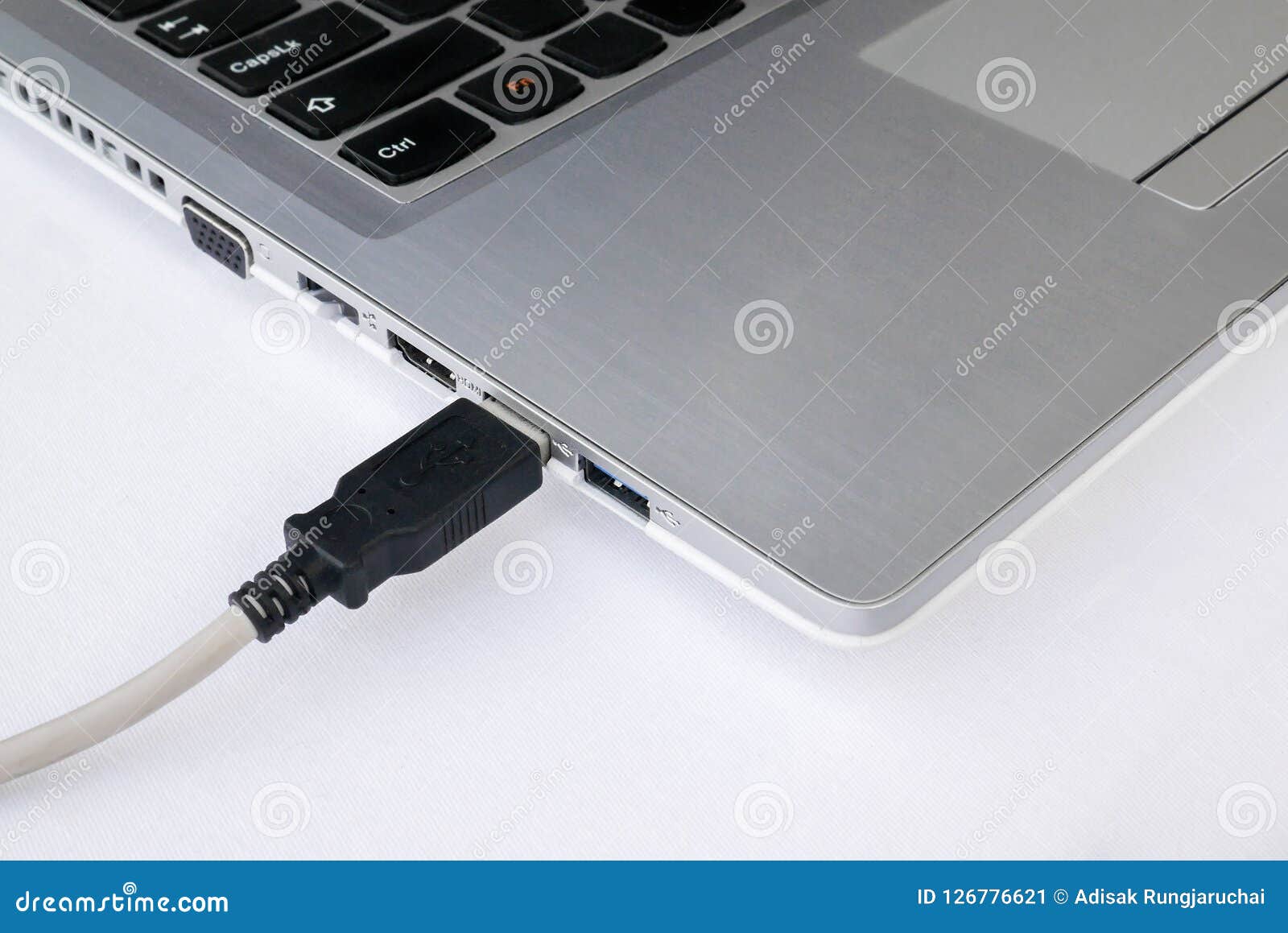 The USB Cable is Plugged into the Notebook. Stock Image - Image of ... The USB Cable is Plugged into the Notebook. Stock Image - Image of ...