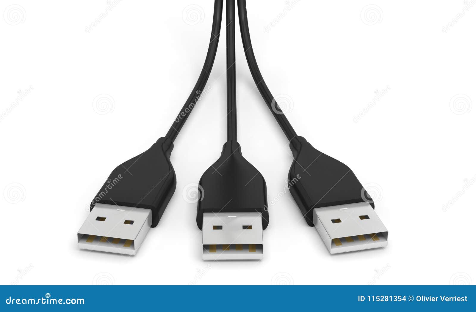 USB cable socket 3D stock illustration. Illustration of equipment ...