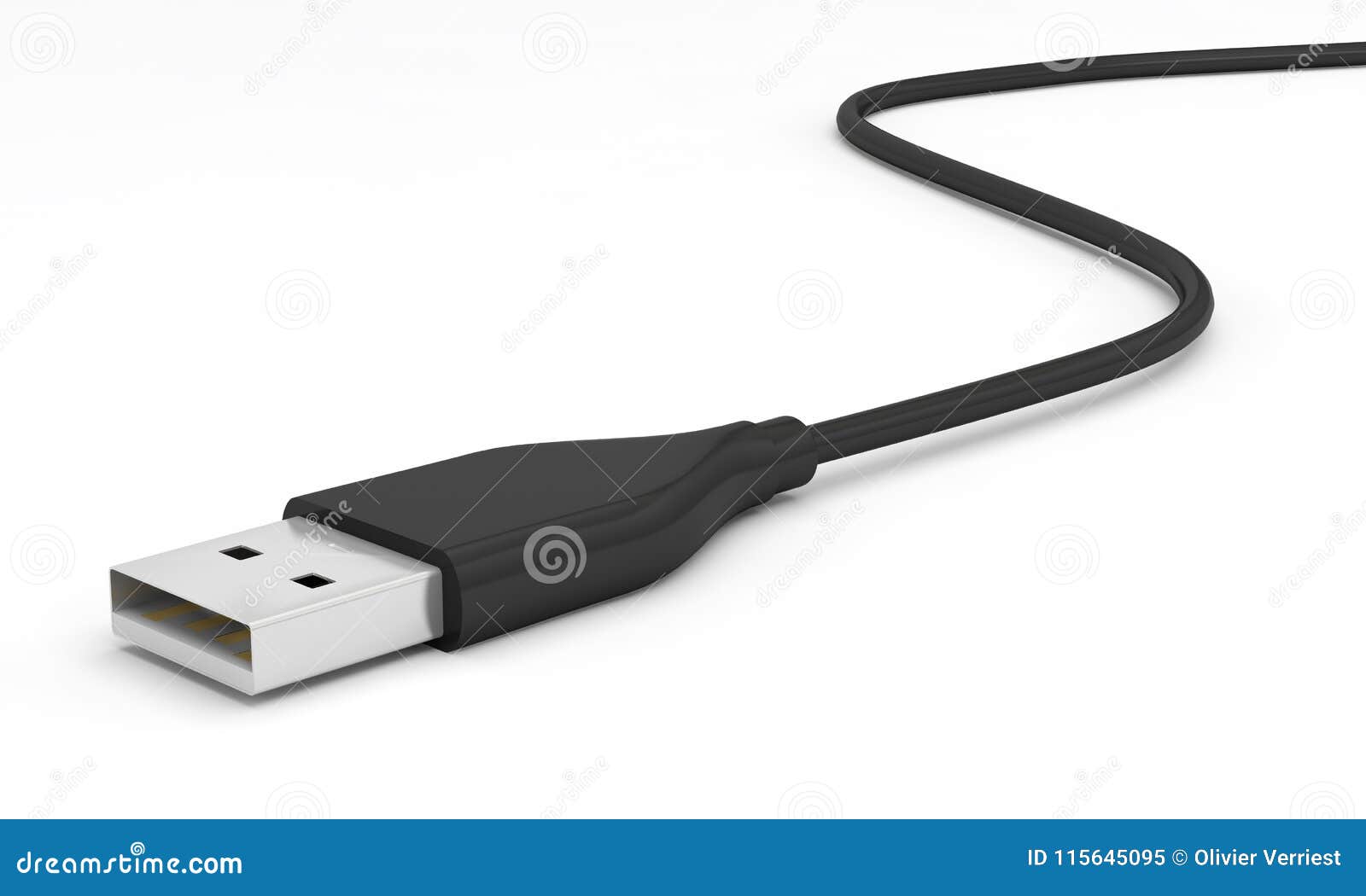 USB cable socket 3D stock illustration. Illustration of connect - 115645095