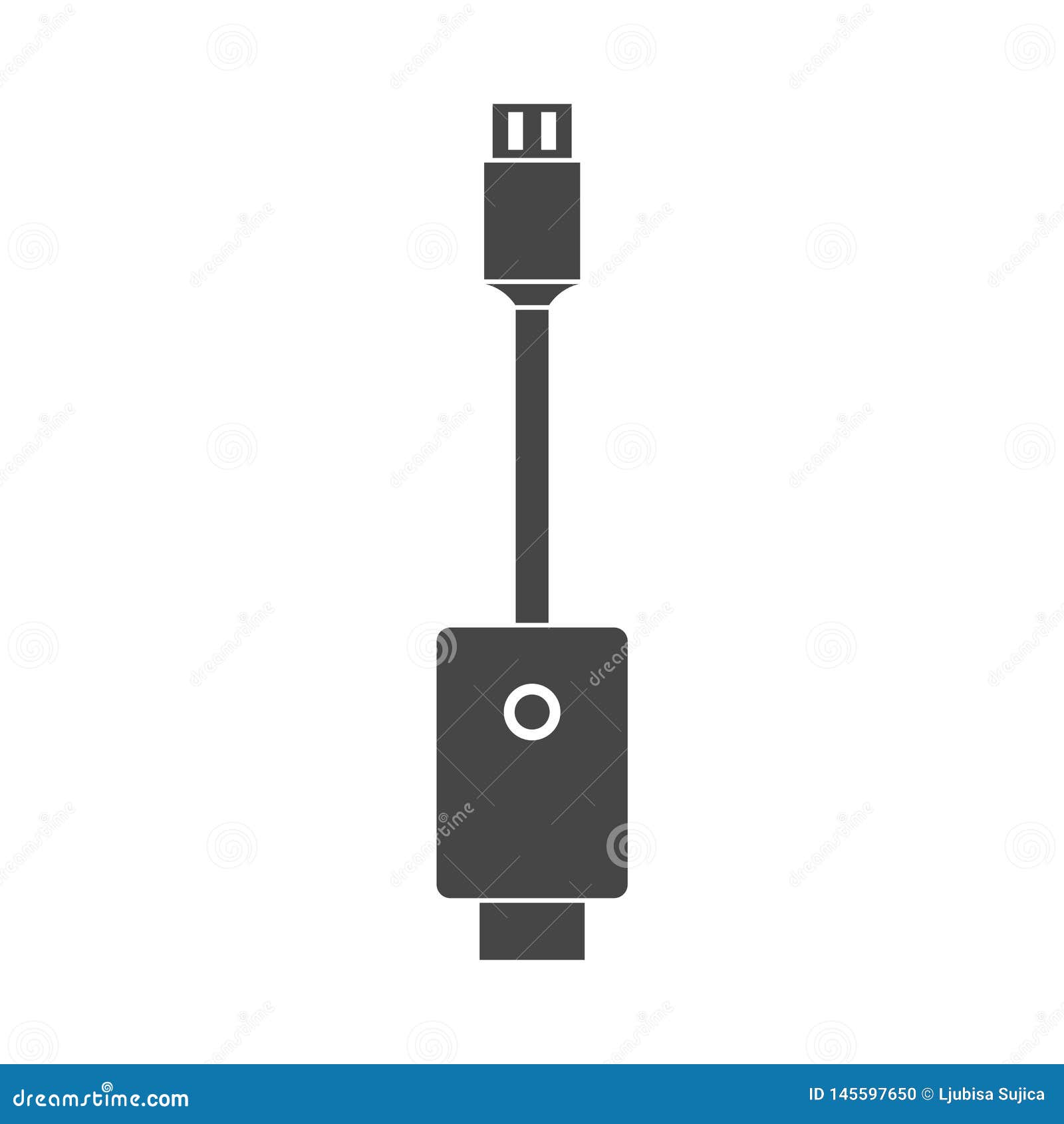 USB Cable Sticker - Vector Illustration Stock Vector - Illustration of ...