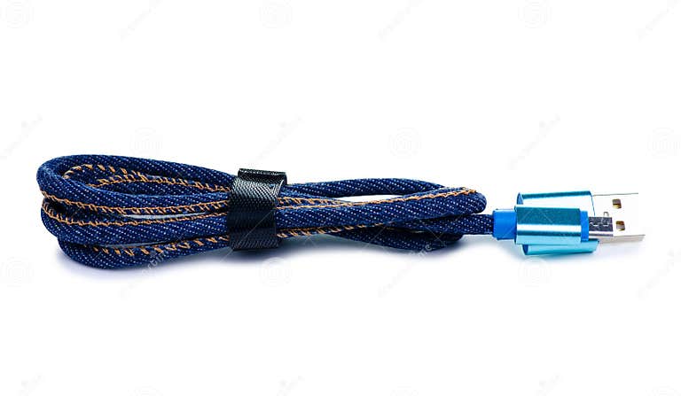 USB cable textile stock image. Image of macro, jack - 179490391