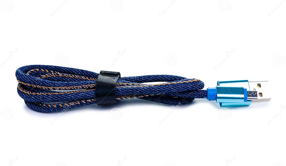 USB cable textile stock image. Image of macro, jack - 179490391