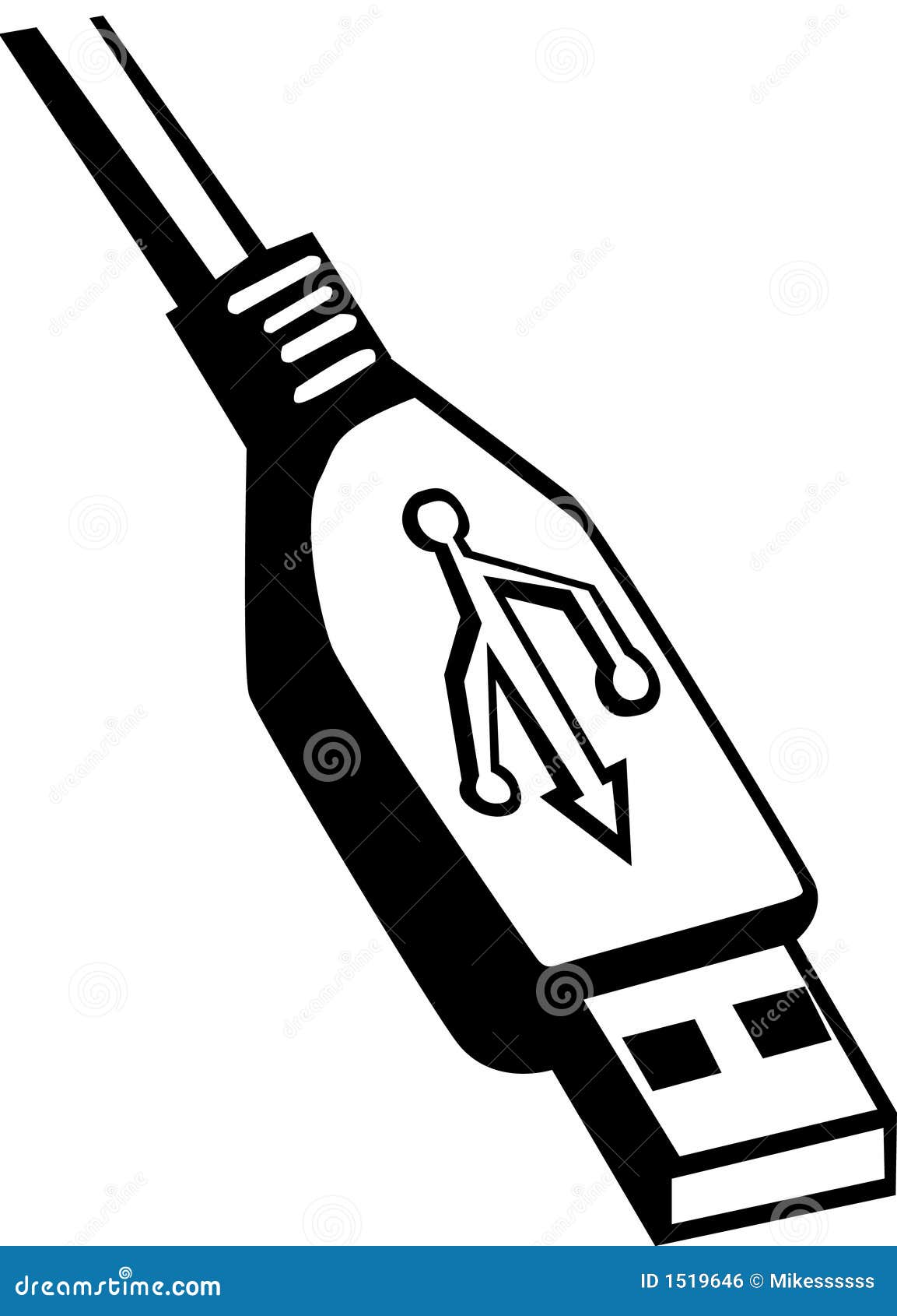 Usb Cable Vector Illustration Stock Vector - Illustration of digital ...