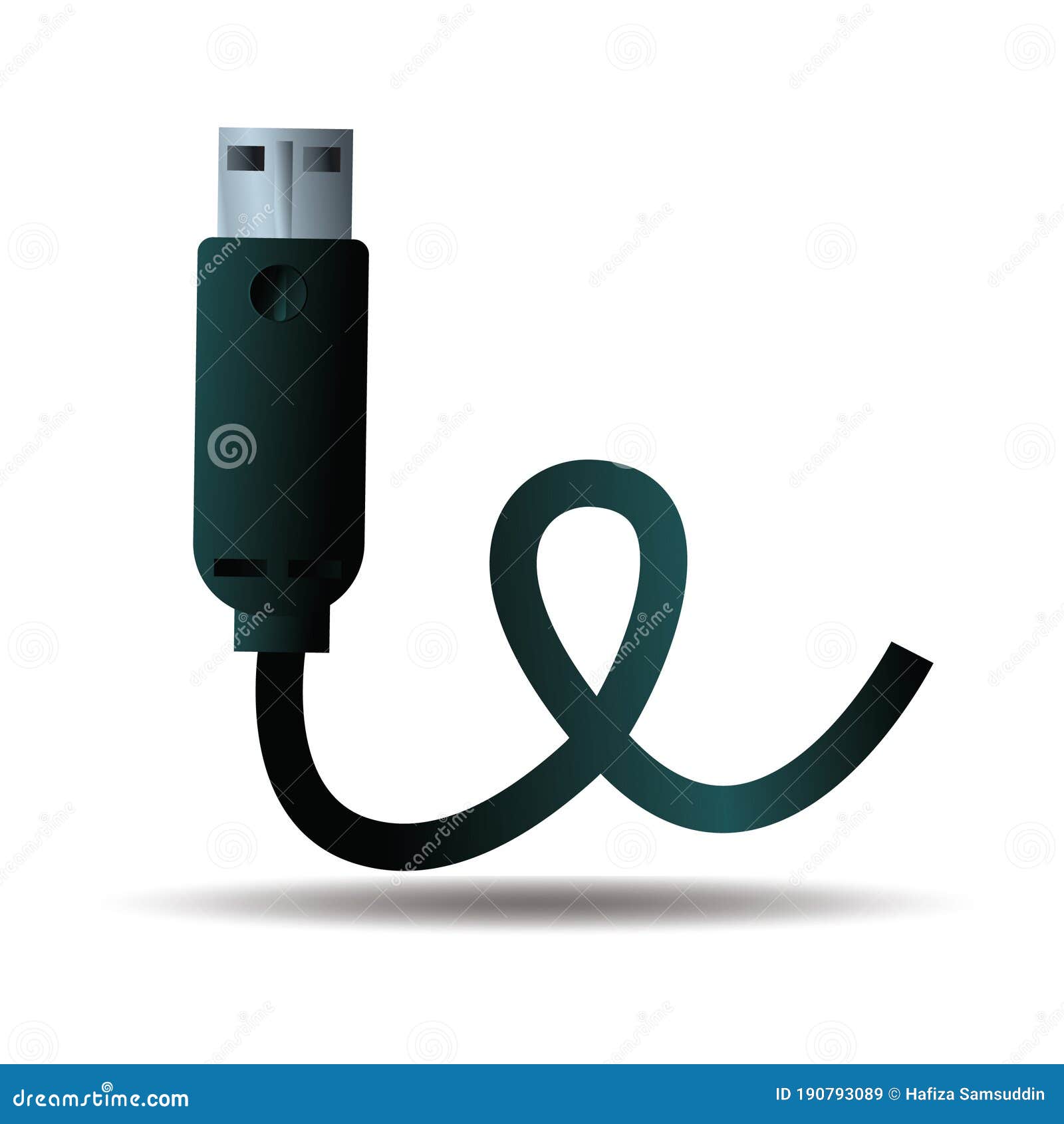 USB Cable Adapters And Phone Connector Wires Cartoon Vector ...