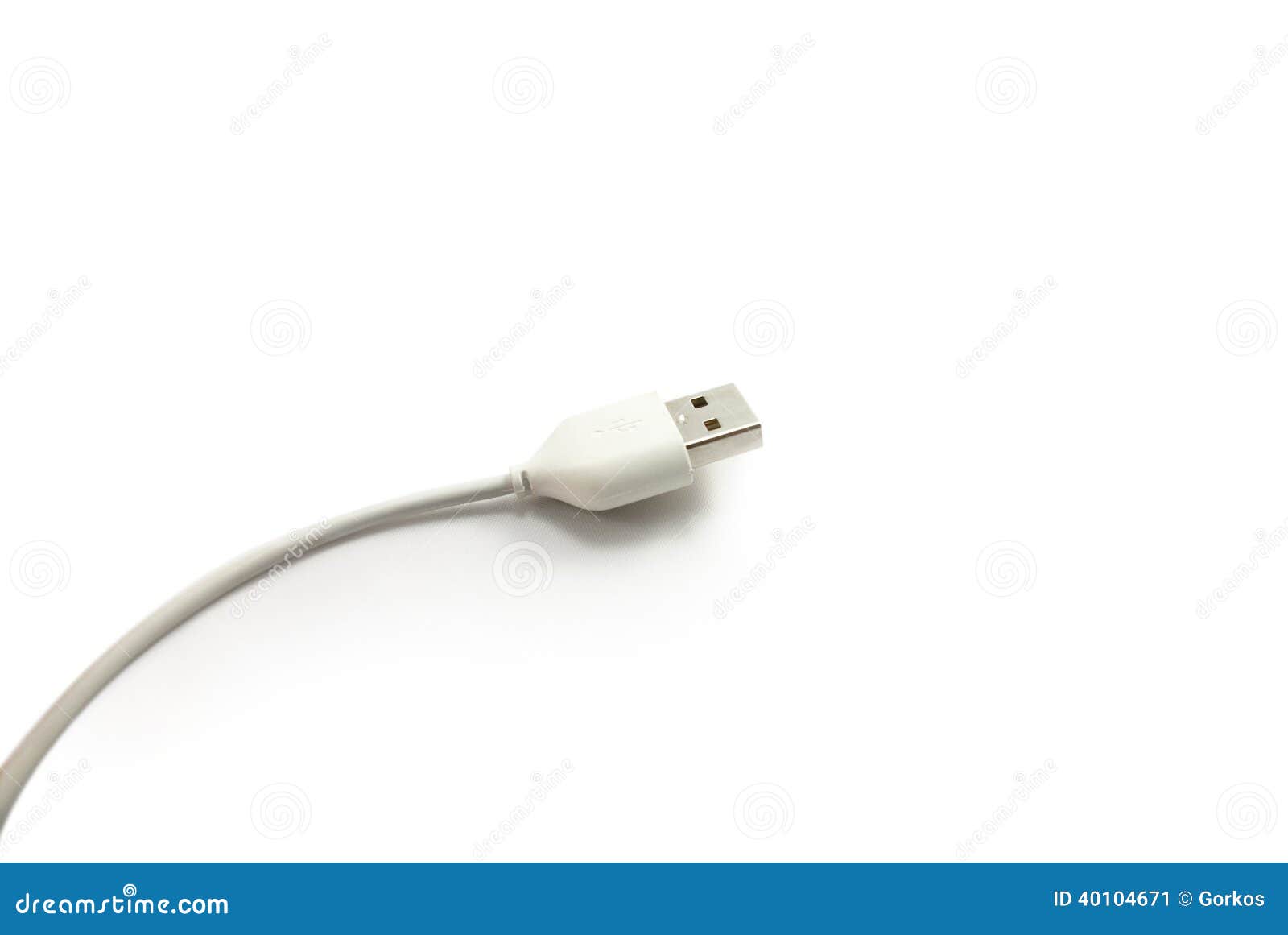 USB Cable on a White Background Stock Image - Image of peripheral ...