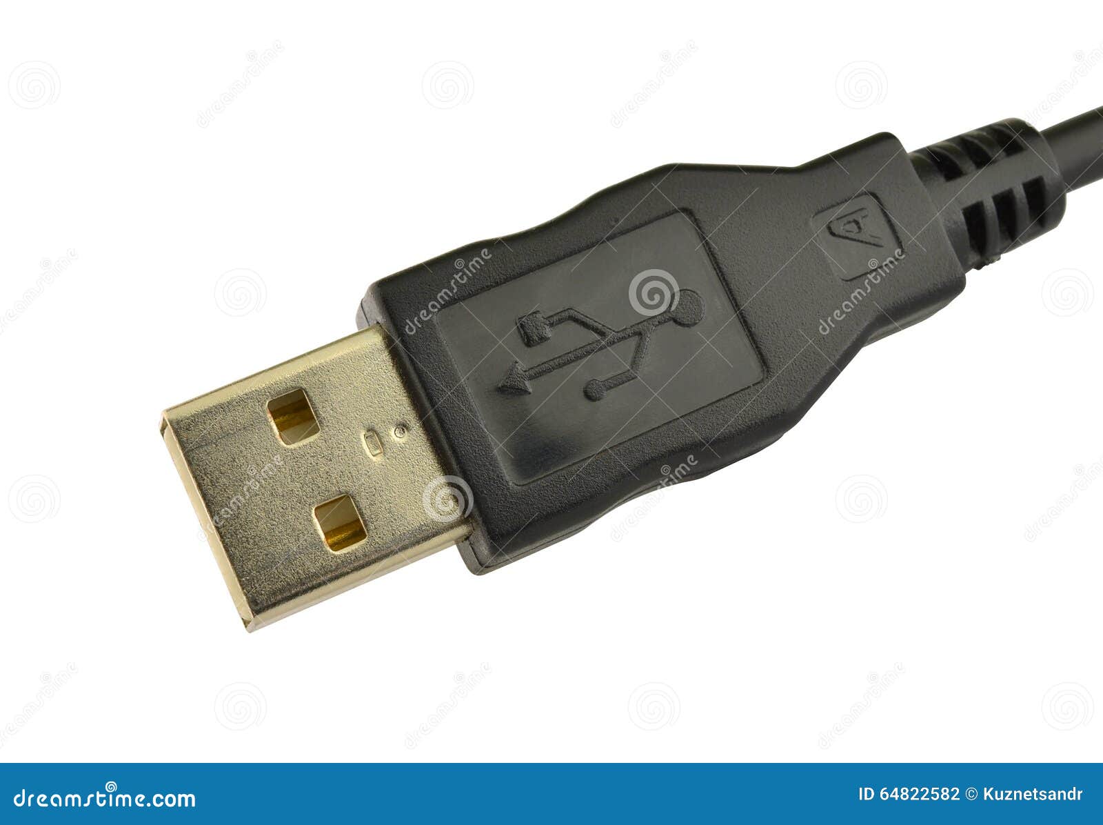 USB-cable on a White Background Stock Photo - Image of people, security ...