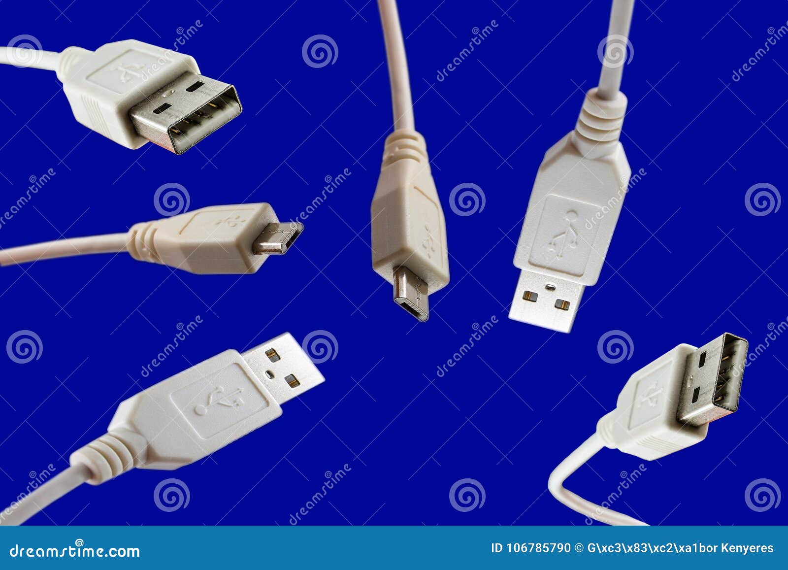 Usb Cables - Cord - Wire - Data Cable Stock Photo - Image of adapter ...