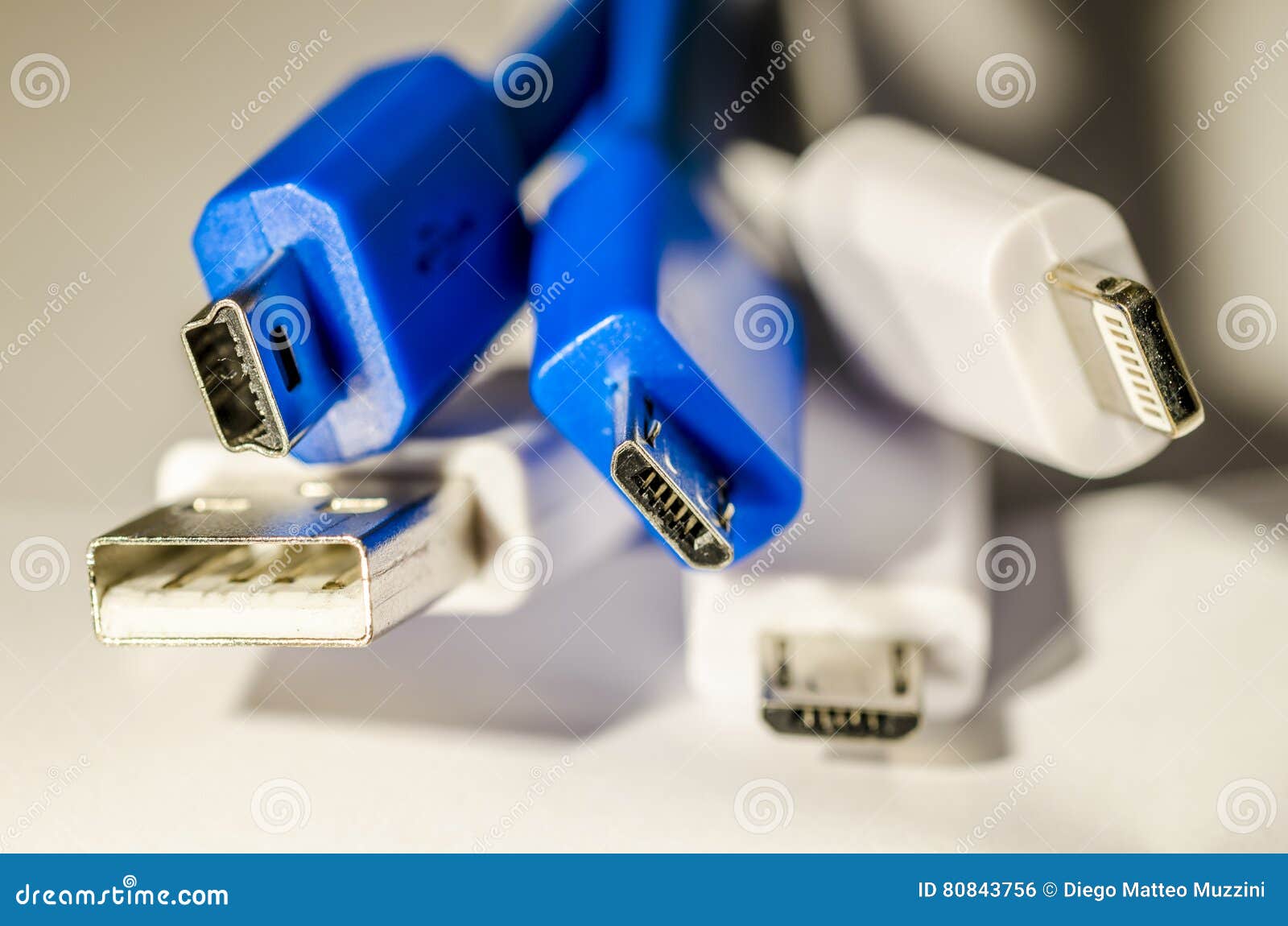 Usb cables stock photo. Image of kind, blue, mobile, type - 80843756