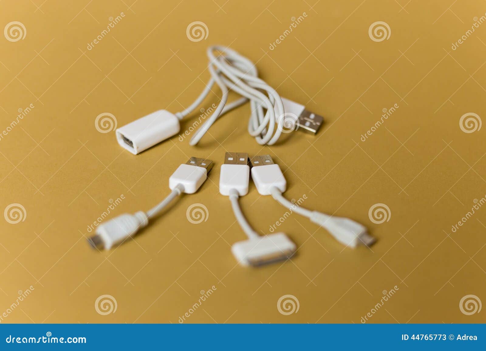 Different Phone USB Connection or Charging Cables Stock Image - Image ...